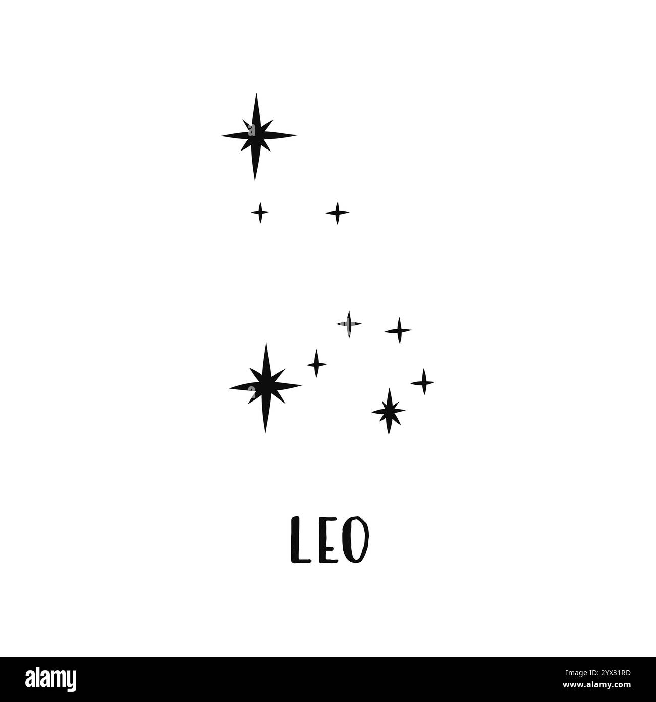 Constellation horoscope. Leo astronomical star constellation ...