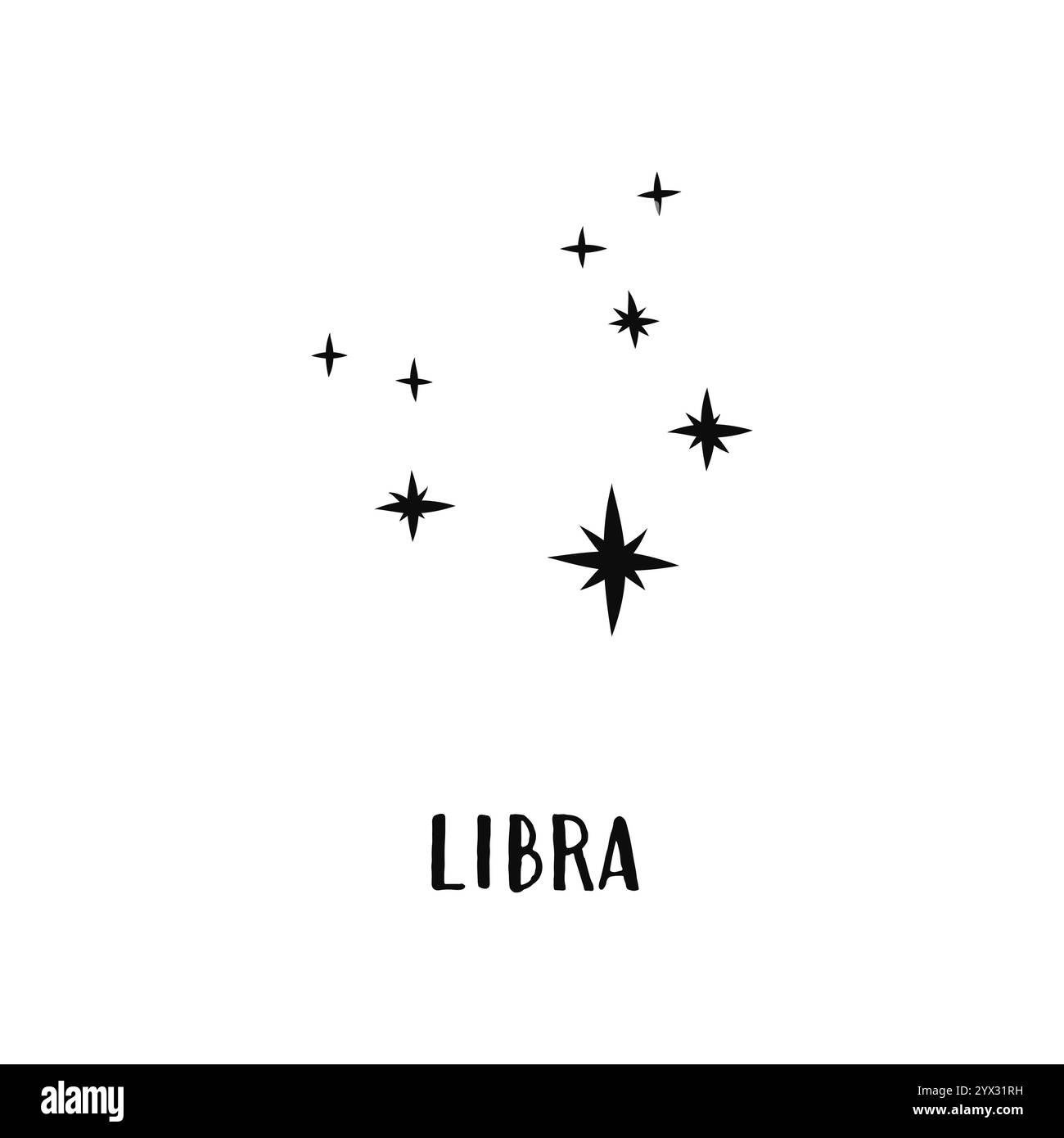 Constellation horoscope. Libra astronomical star constellation ...