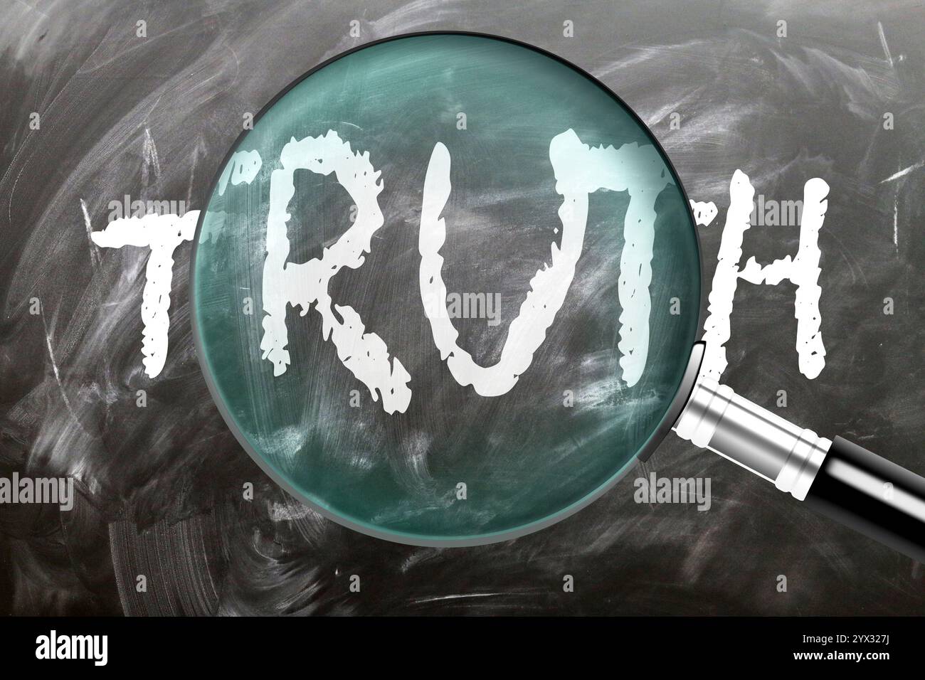Truth word with magnifying glass hi-res stock photography and images ...