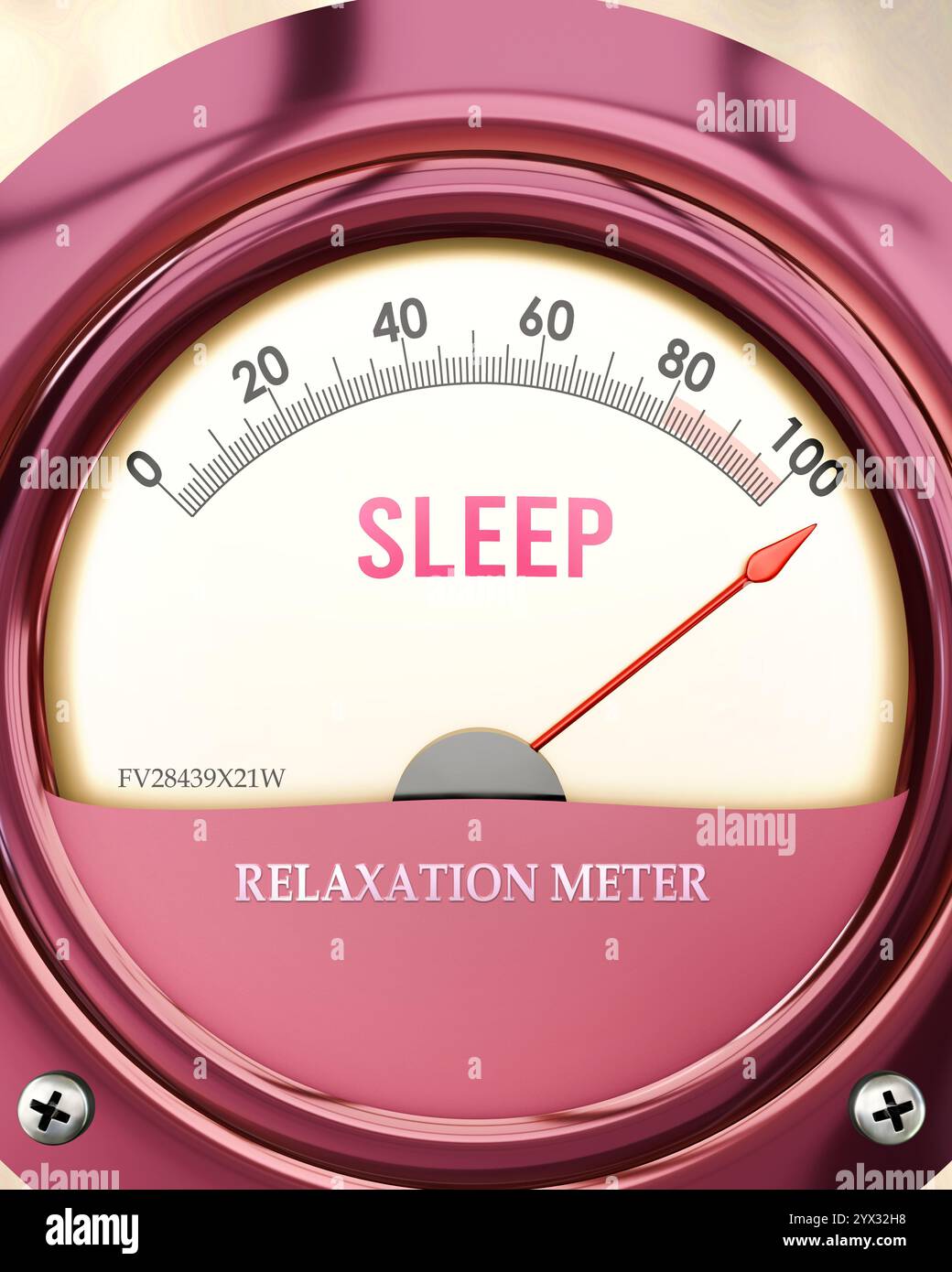 Sleep and Relaxation Meter that is hitting a full scale, showing a very ...