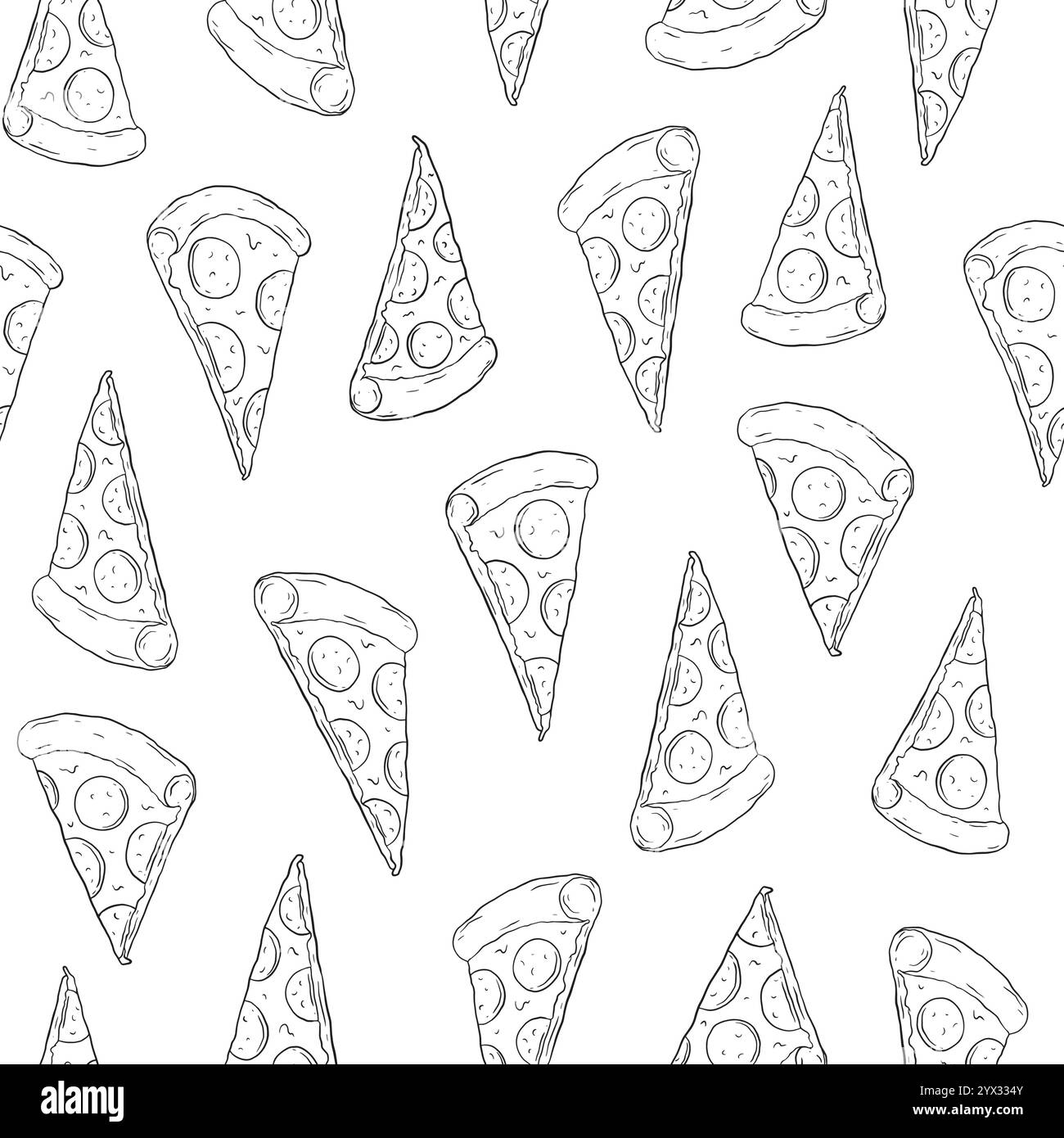 Pizza doodle seamless pattern. Vector background illustration Stock Vector Image & Art - Alamy