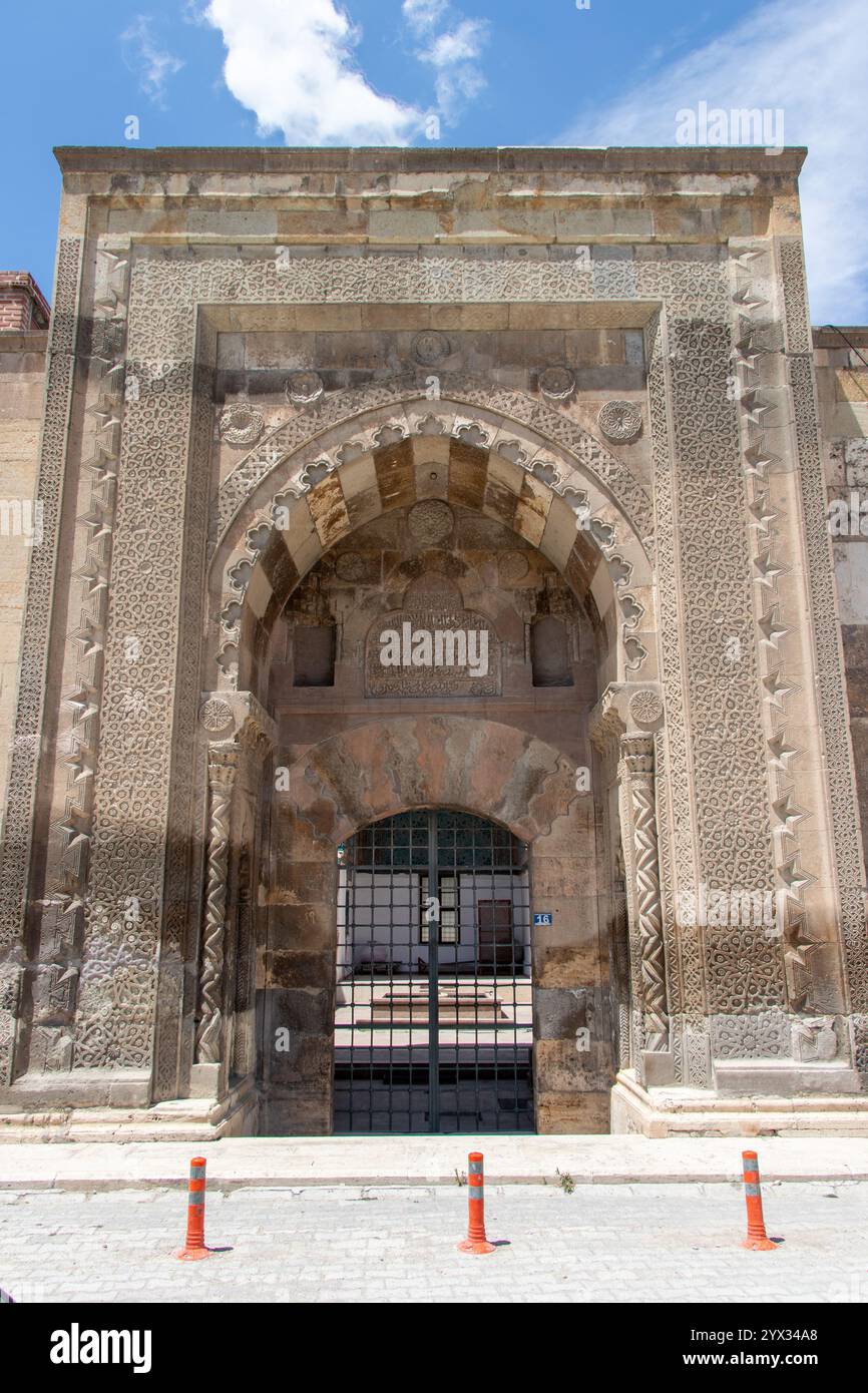 Konya - Turkey: July 7, 2024. Old Seljuk Madrasa. Entrance Gate Islamic ...