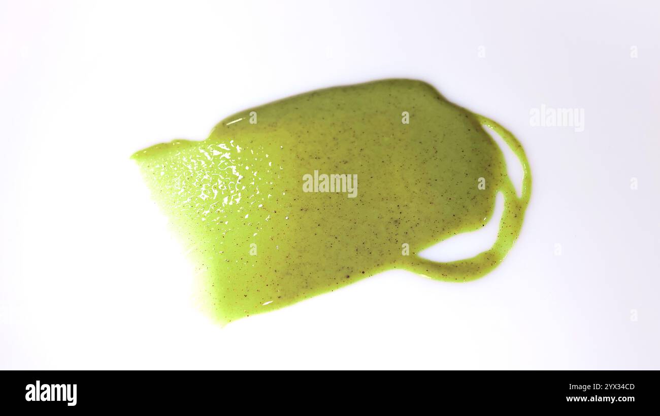 Isolated dab of pistachio cream on white background. Food and creams ...
