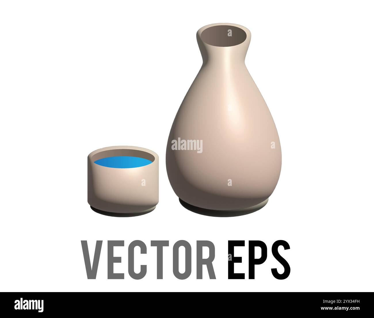 Saki bottle Stock Vector Images - Alamy