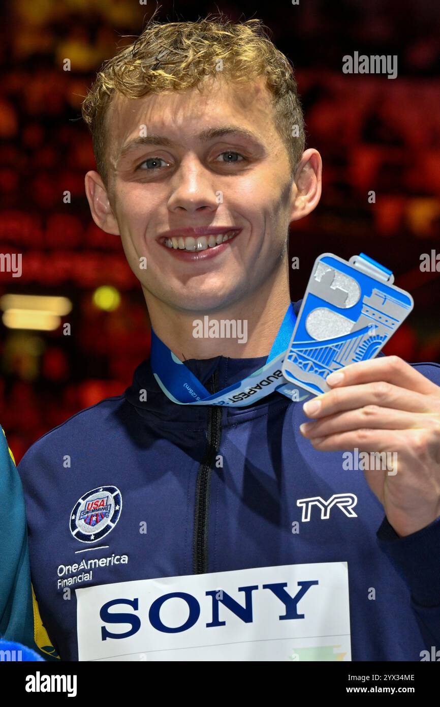 Carson Foster of United States of America shows his silver medal after ...