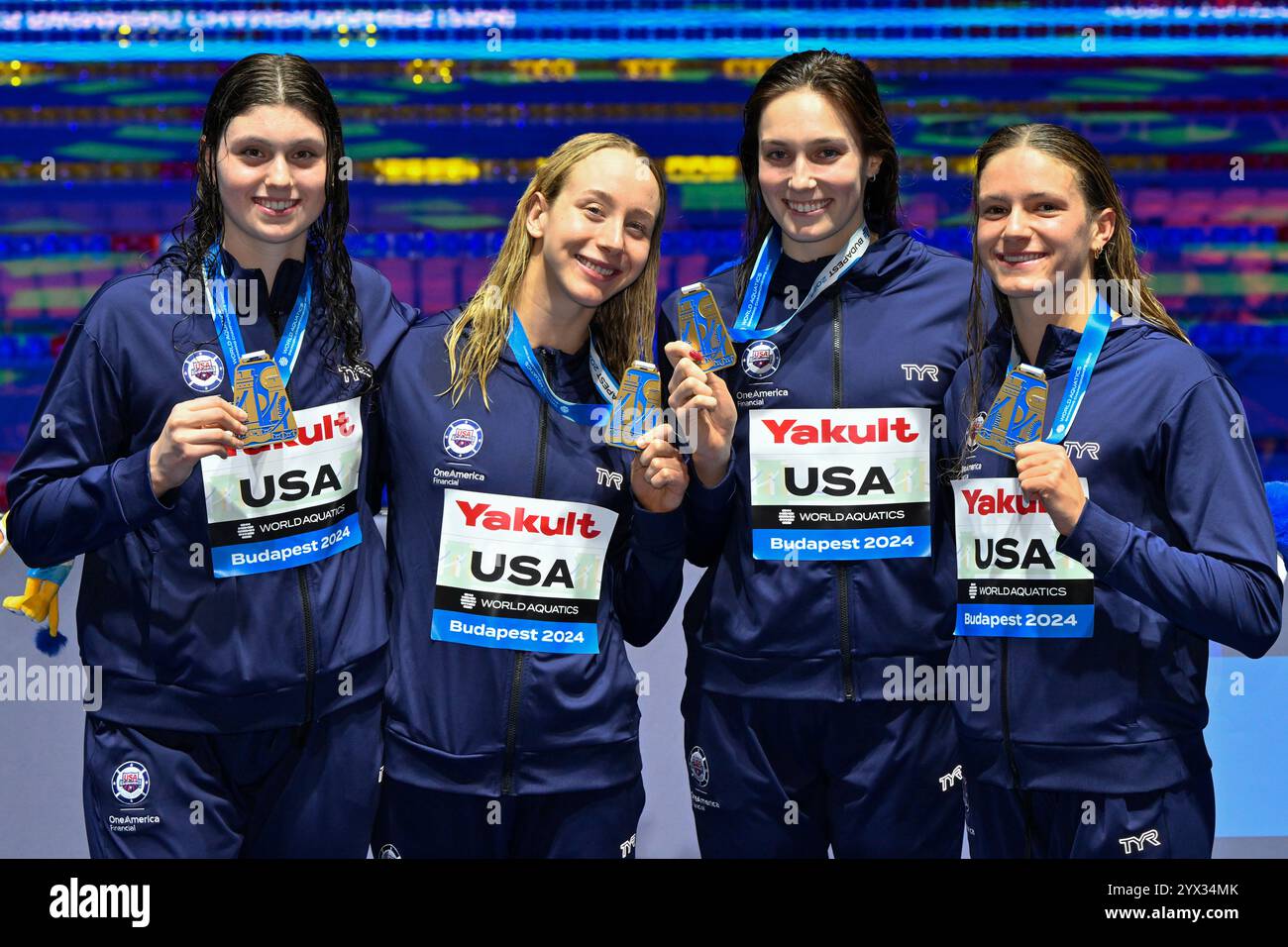 Alex Walsh, Paige Madden, Katie Grimes, Claire Weinstein of United ...