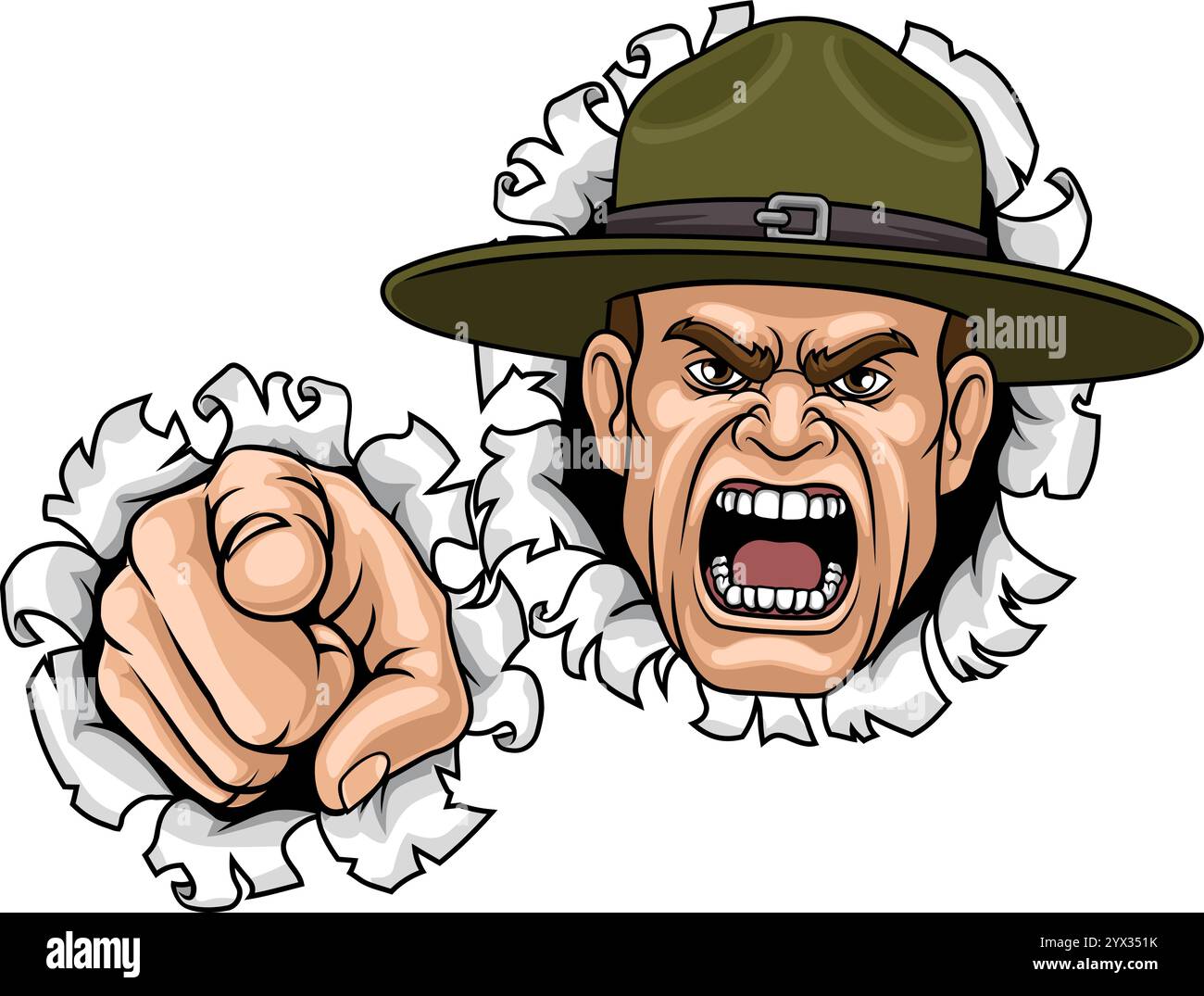 Drill Instructor Sergeant Bootcamp Army Soldier Stock Vector Image ... Drill Instructor Sergeant Bootcamp Army Soldier Stock Vector Image ...