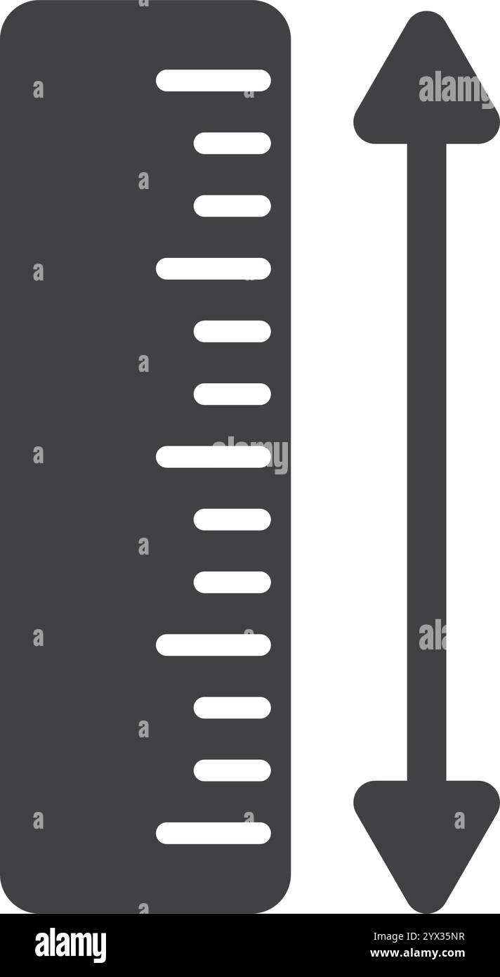 Metric measurement icon in flat style. Measure scale vector ...