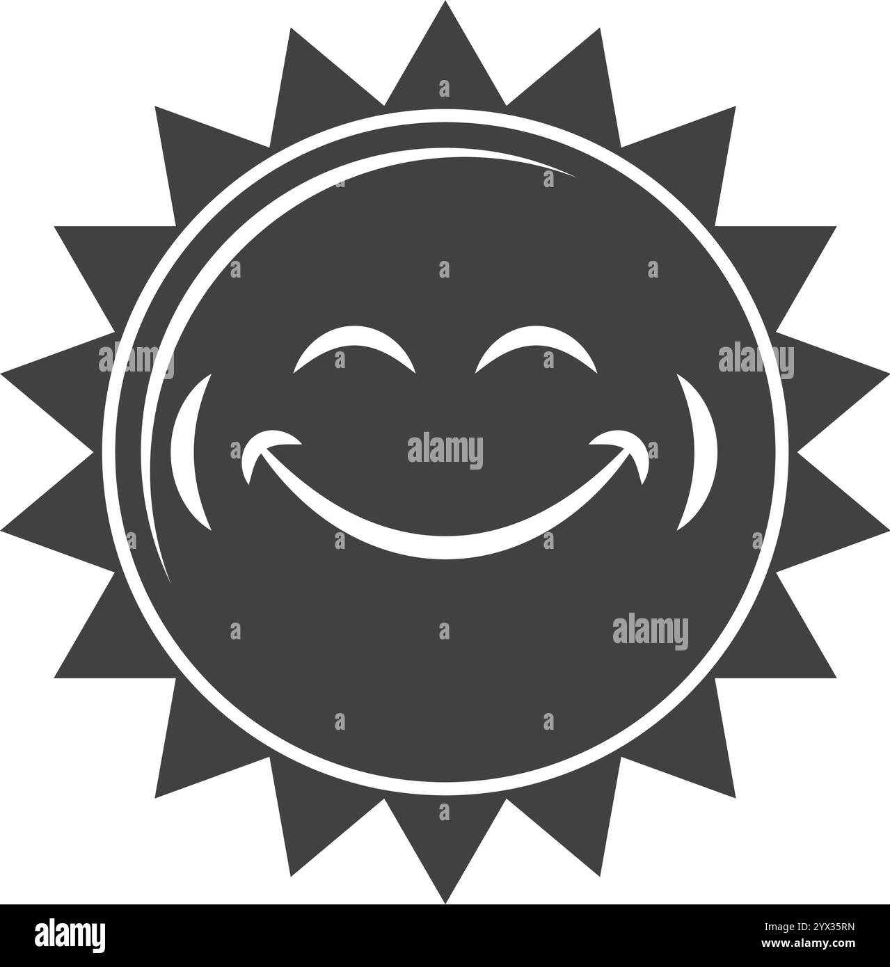 Sunbeam emoji style Stock Vector Images - Alamy