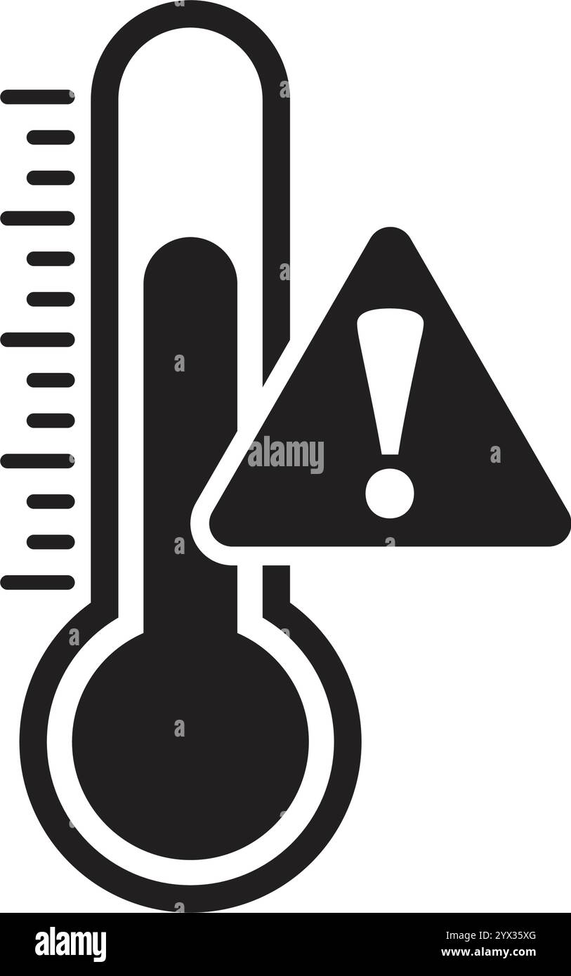 Thermometer icon in flat style. Climate control vector illustration on ...