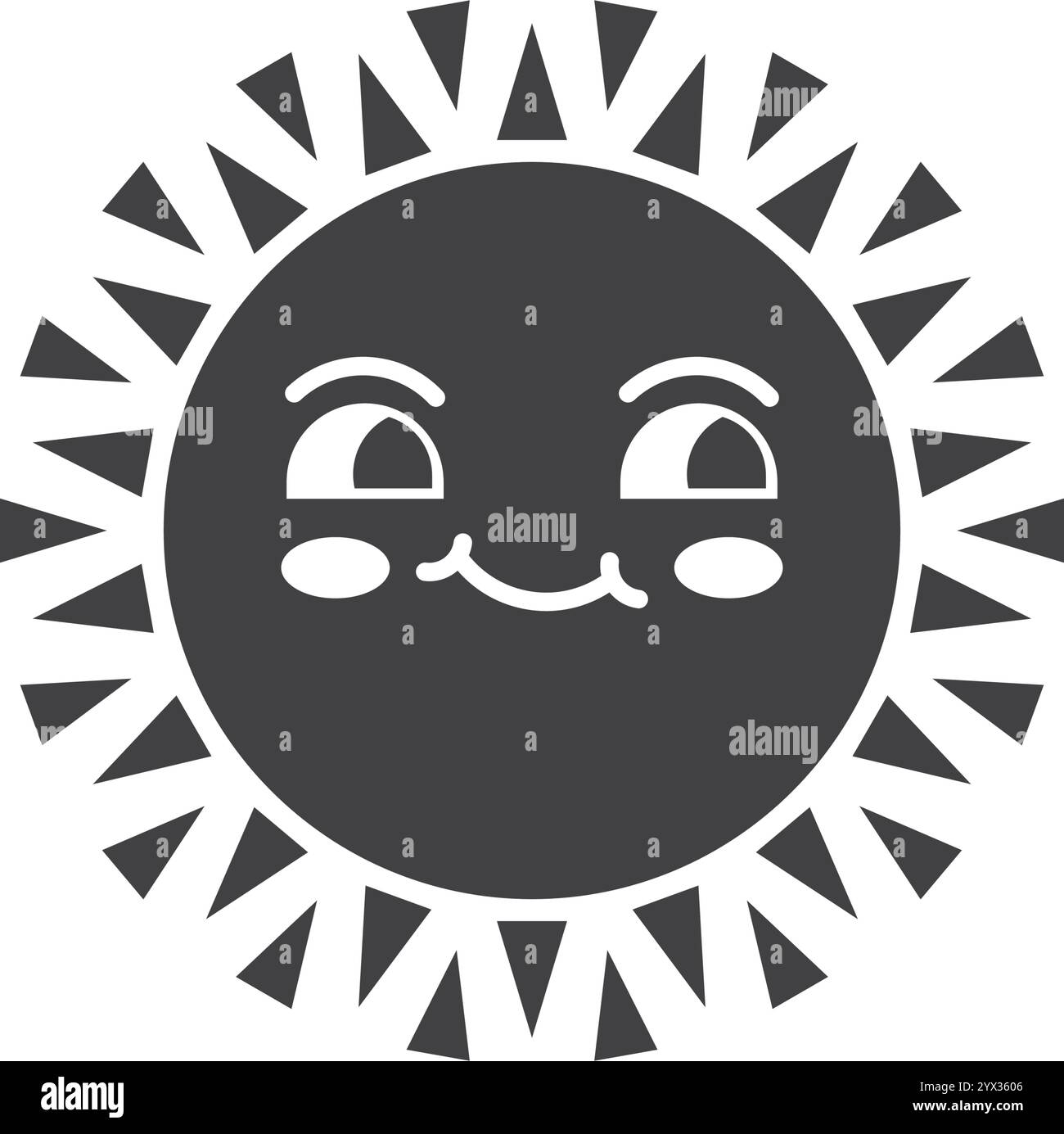 Sunbeam emoji style Stock Vector Images - Alamy