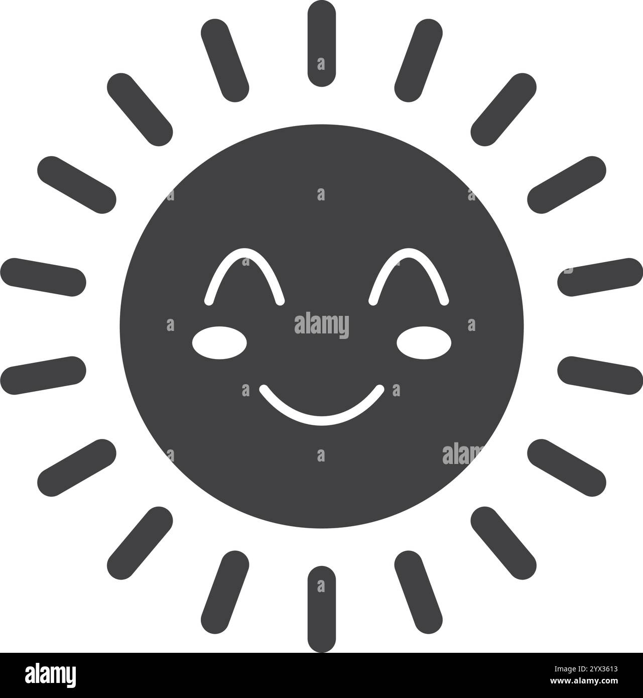 Sunbeam emoji style Stock Vector Images - Alamy