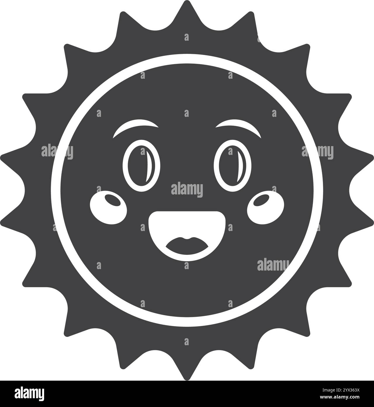 Sunbeam emoji style Stock Vector Images - Alamy