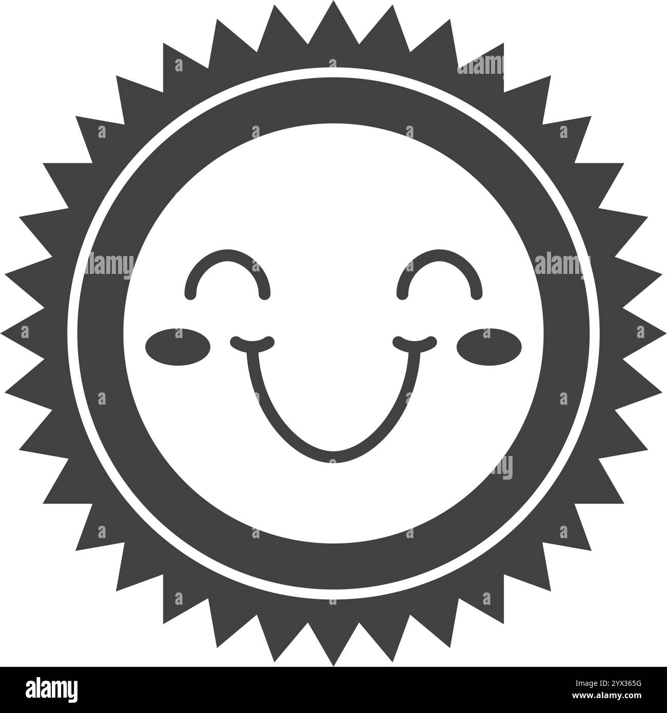 Sunbeam emoji style Stock Vector Images - Alamy