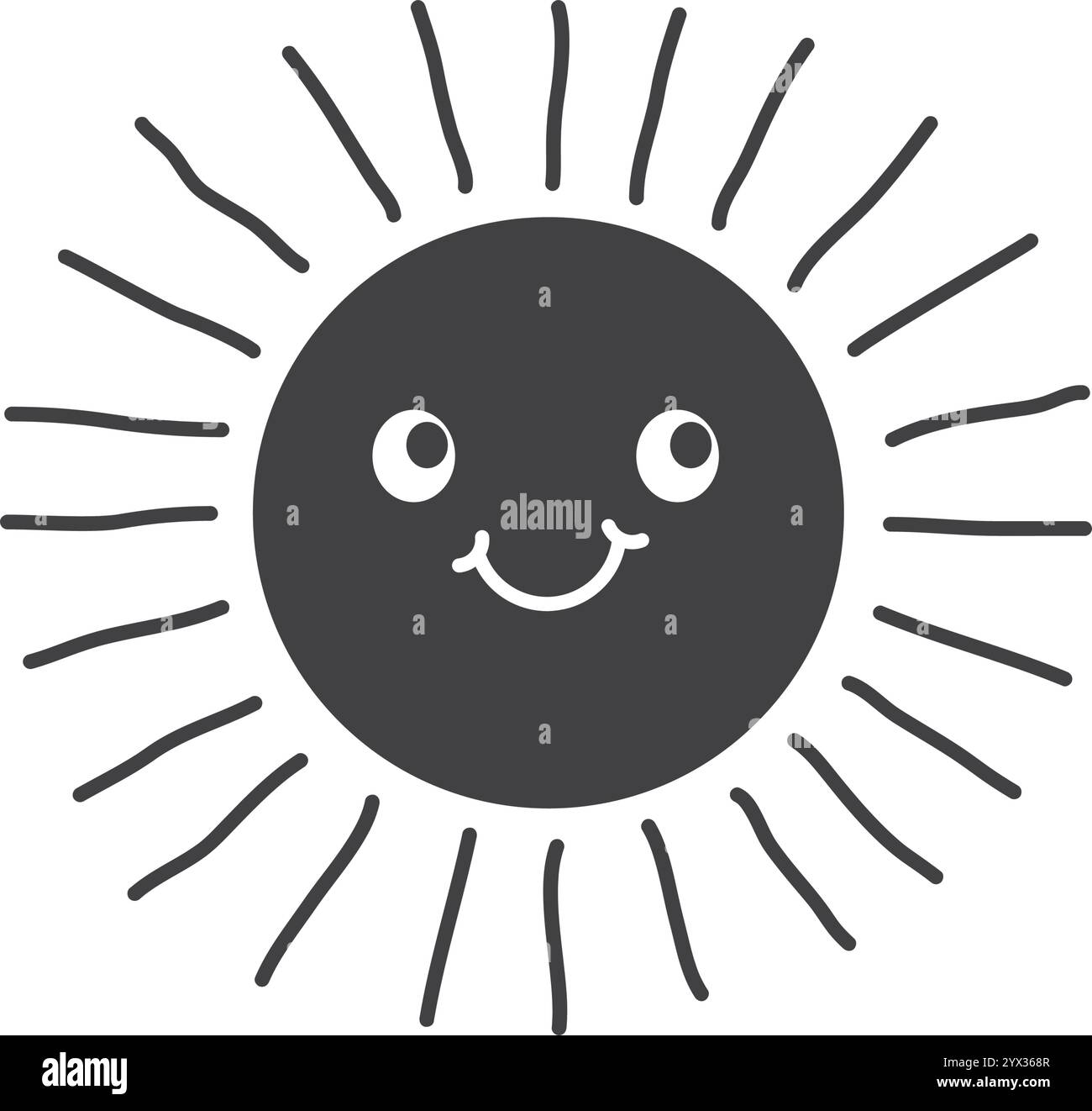 Sunbeam emoji style Stock Vector Images - Alamy
