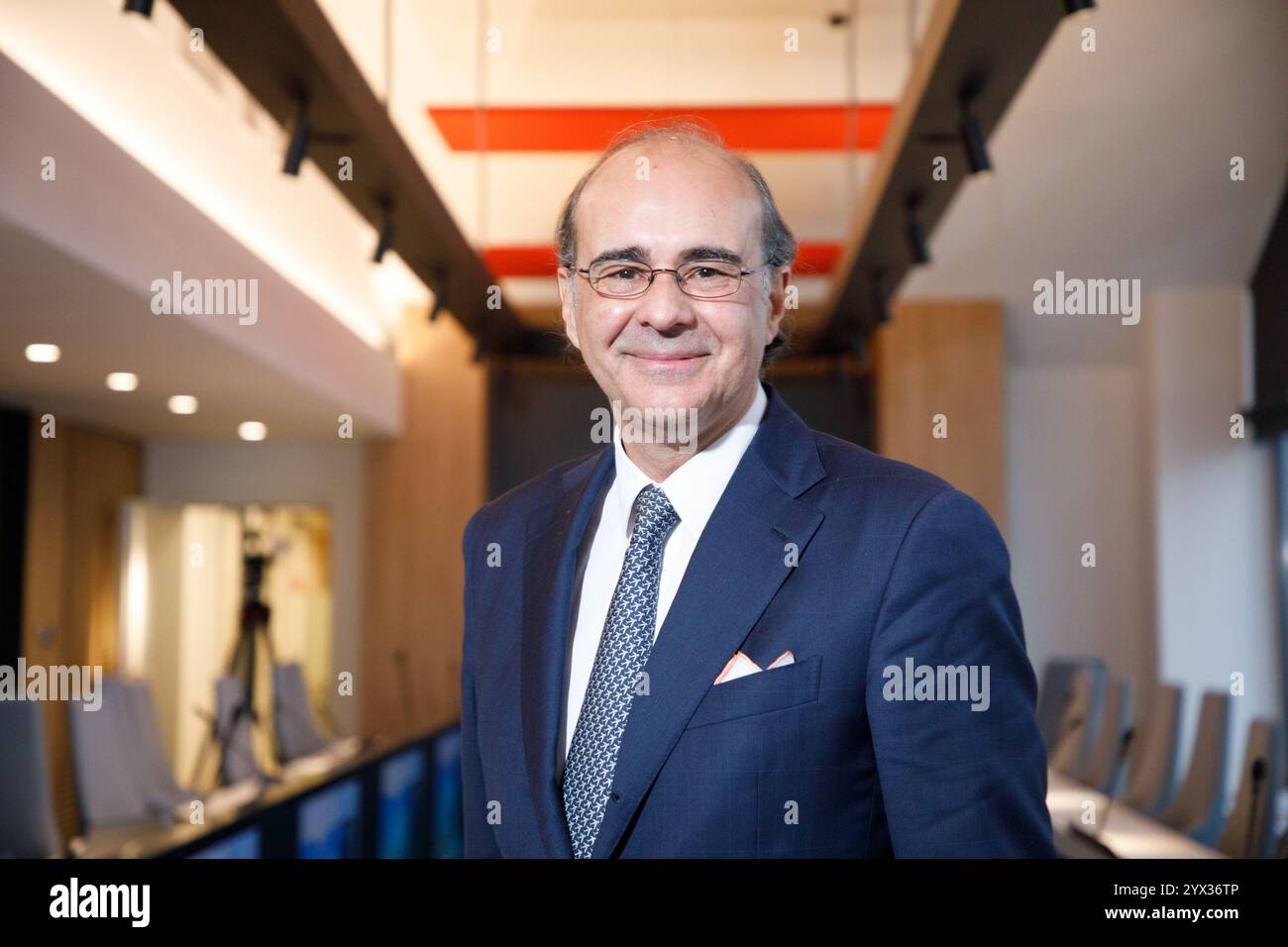 Brussels, Belgium. 13th Dec, 2024. Newly appointed Elia Group CEO Bernard Gustin poses for the ...