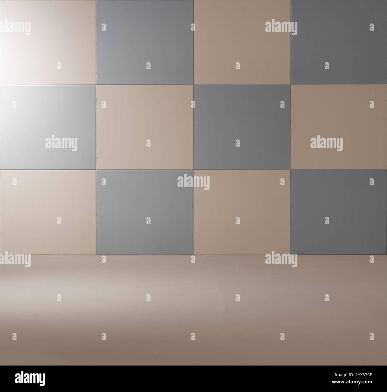 Interior of an empty room, to be furnished, with white wooden floor and ...