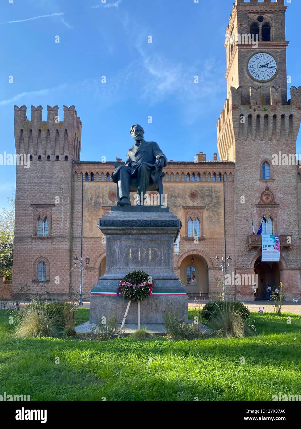 Busseto, Parma, Italy - November 23rd 2024 Bronze statue of giuseppe ...