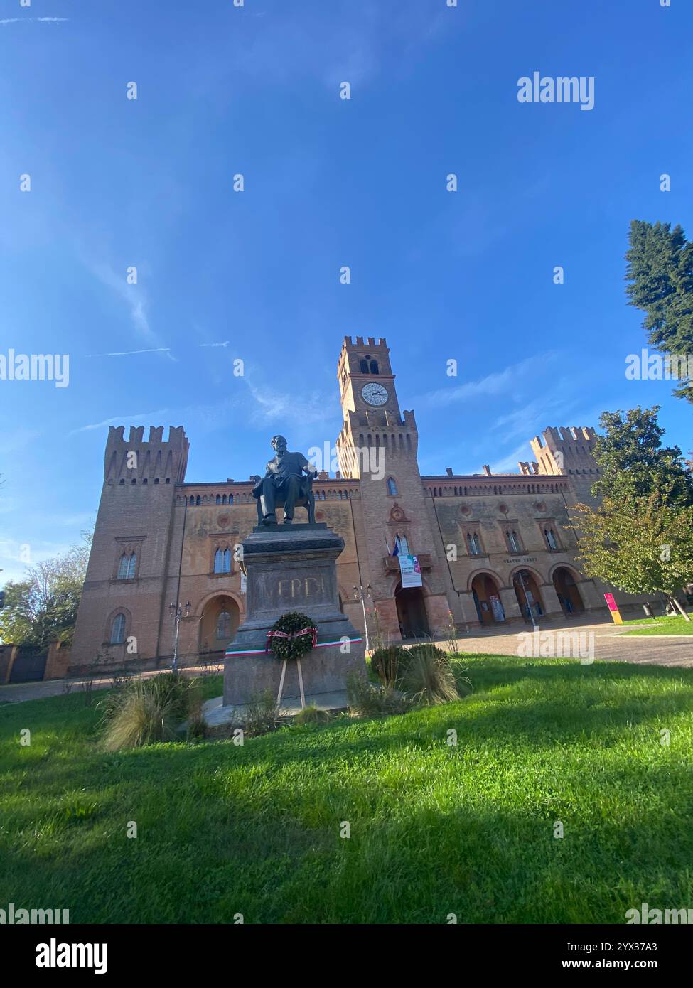 Busseto, Parma, Italy - November 23rd 2024 The statue of giuseppe verdi ...