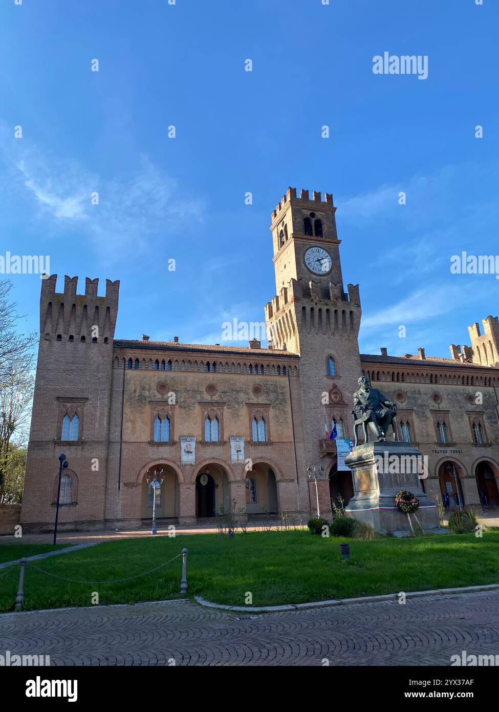 Busseto, Parma, Italy - November 23rd 2024 Rocca pallavicina, a ...
