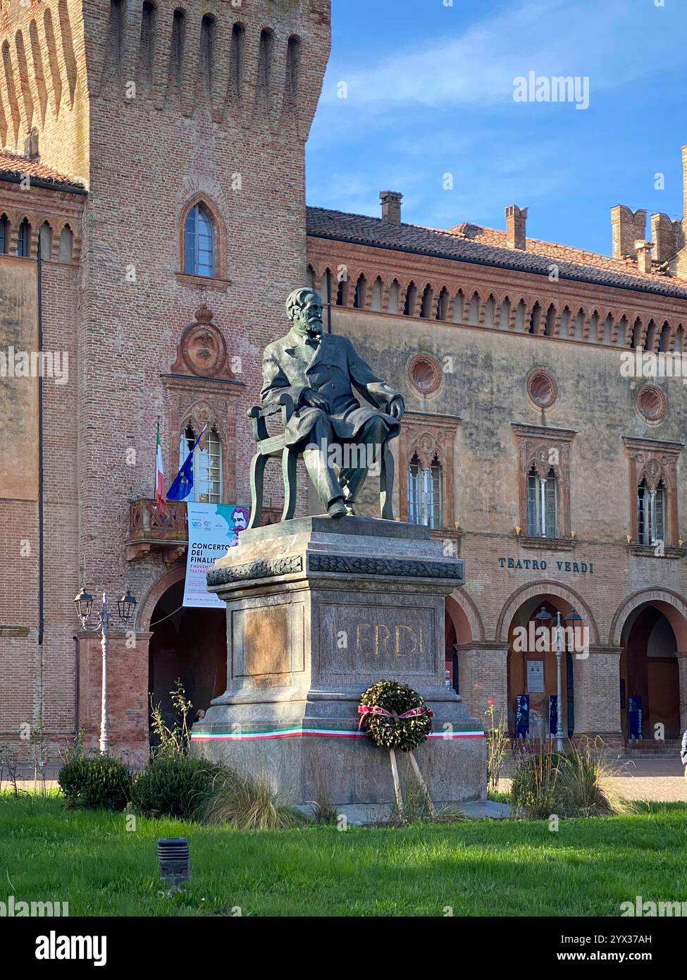 Busseto, Parma, Italy - November 23rd 2024 Bronze statue of giuseppe ...