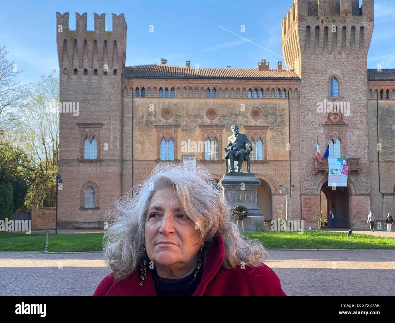 Busseto, Parma, Italy - November 23rd 2024 Senior woman exploring the ...