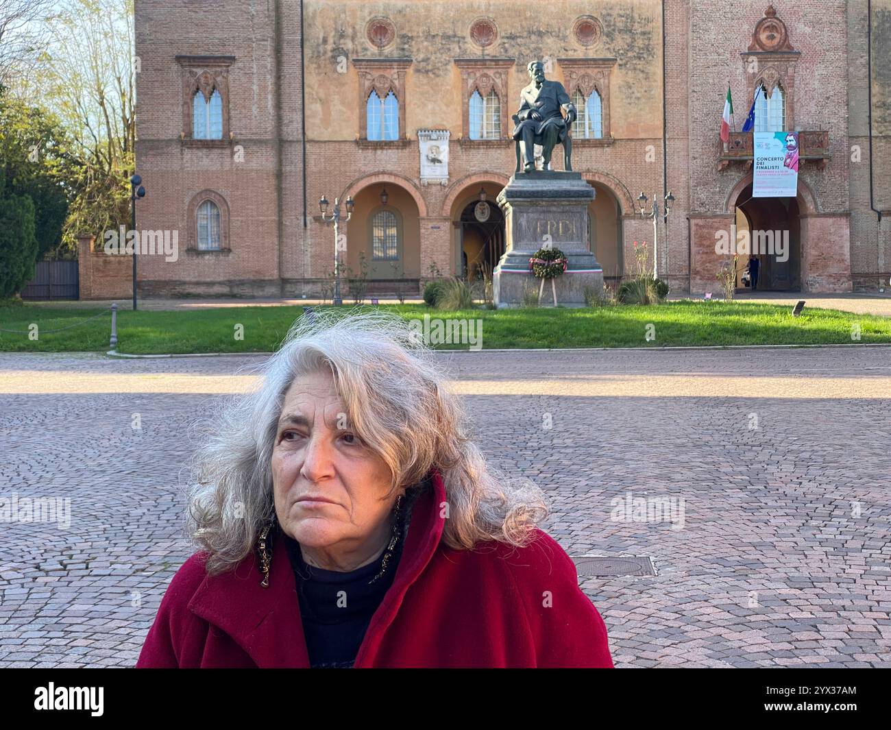 Busseto, Parma, Italy - November 23rd 2024 Senior woman looking away in ...