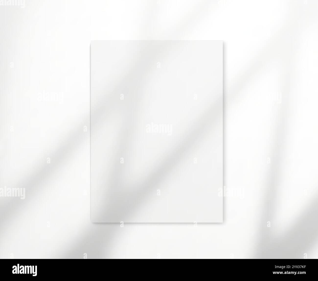 Drop shadow overlay effect on blank sheets of paper. Vector mockup ...