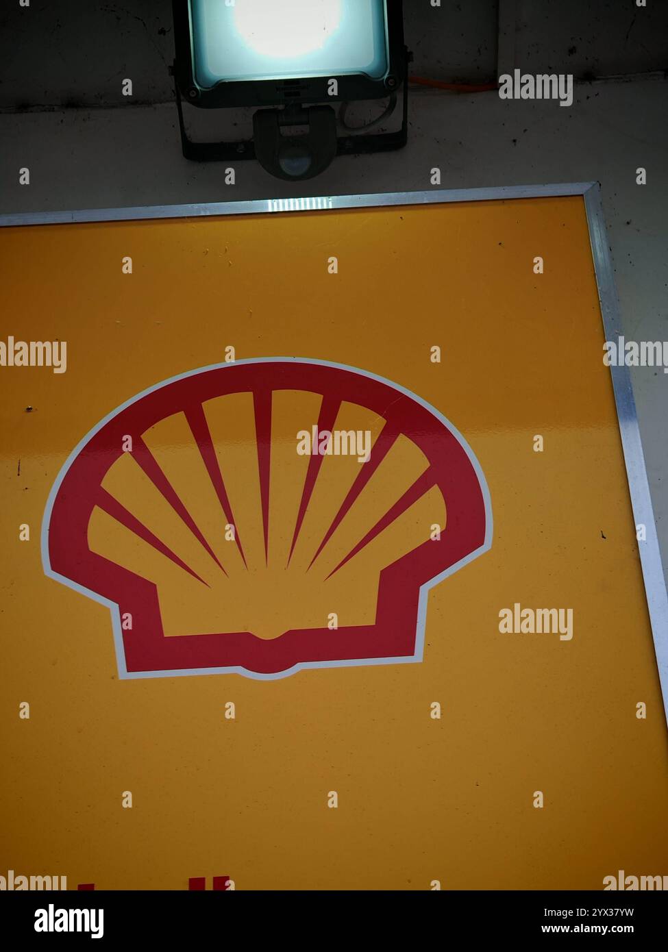 Shell gas station or filling station a brand Shell gas station or ...