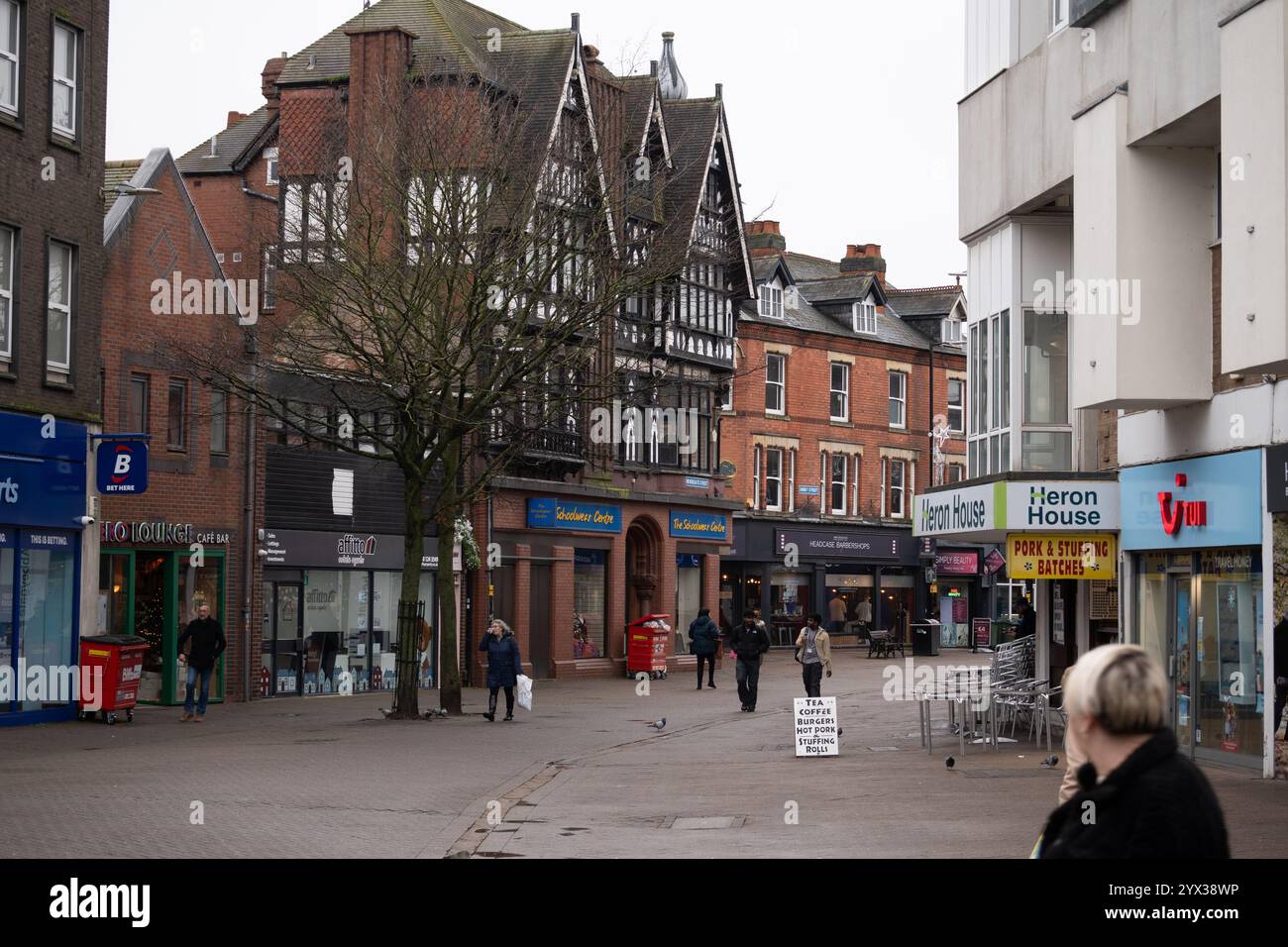Nuneaton town centre in winter, Warwickshire, England, UK Stock Photo ...