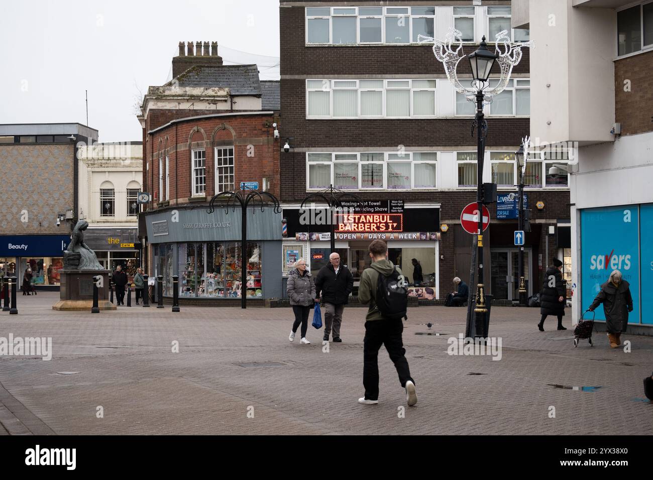 Nuneaton town centre in winter, Warwickshire, England, UK Stock Photo ...