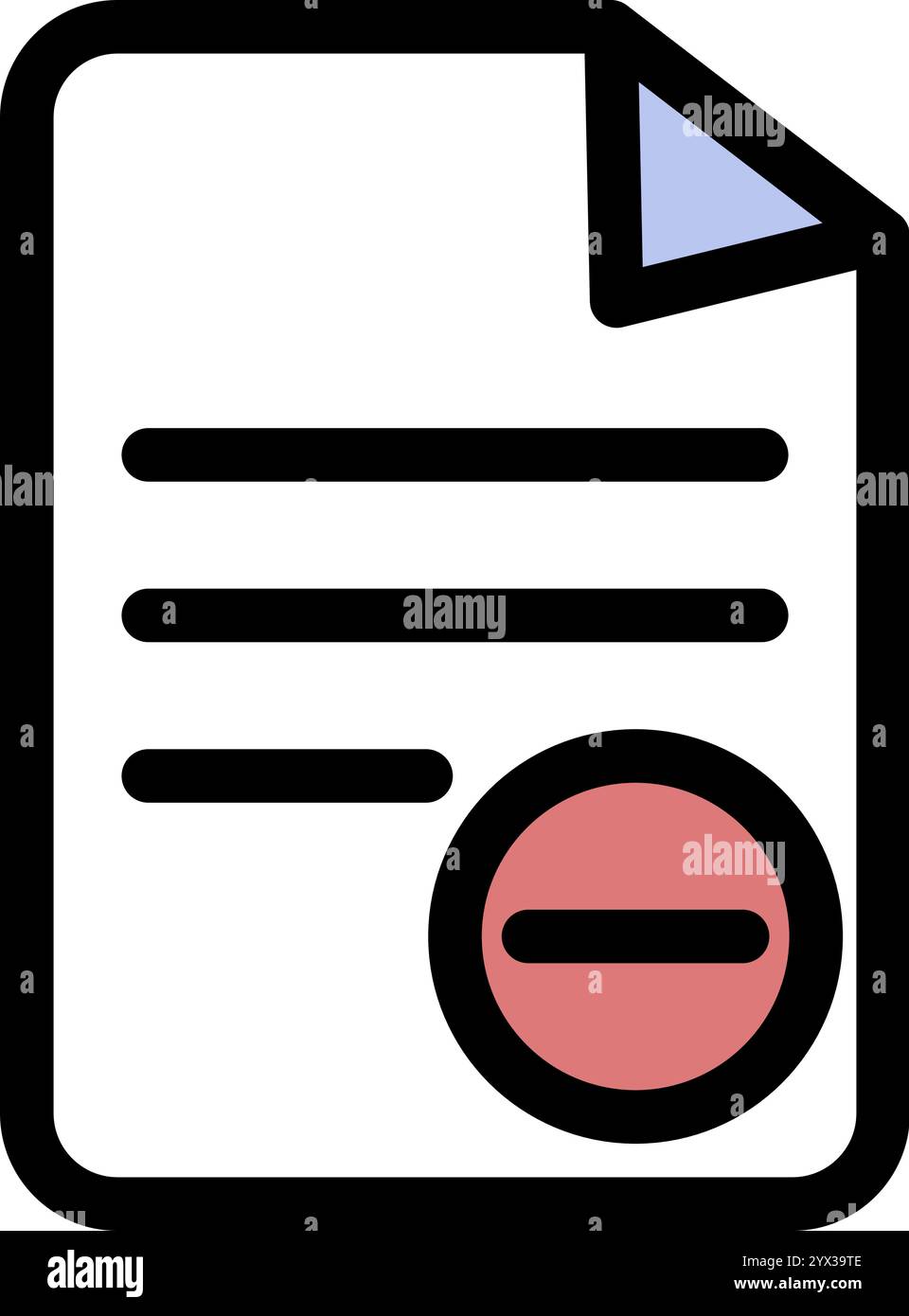 Document exam with a negative grade icon symbol - Exam grade Stock ...