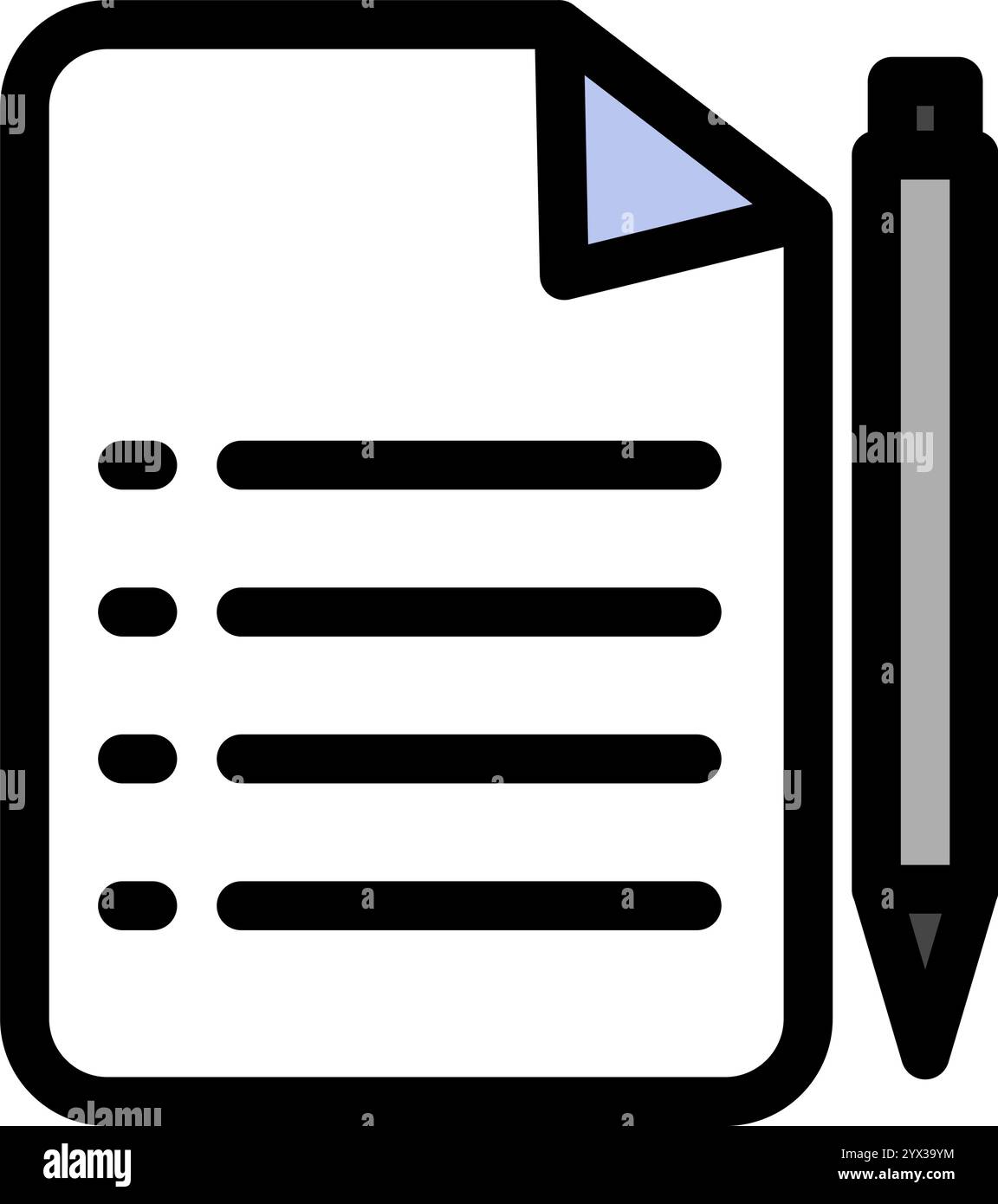 Document with bullet points icon symbol - to do or task list with ...