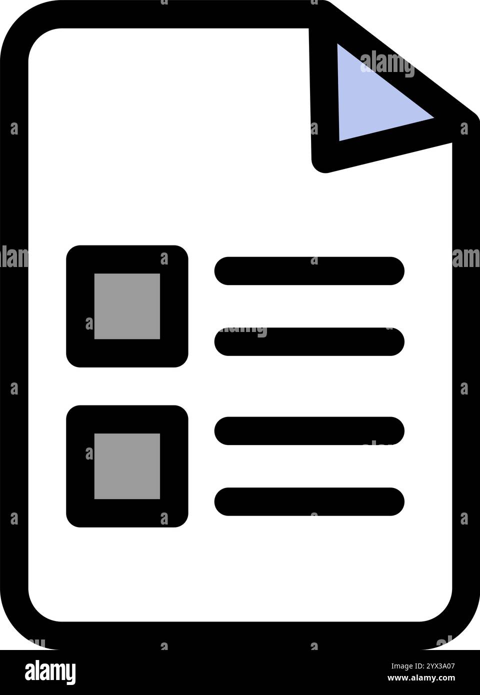 Document with bullet points icon symbol - to do or task list with ...