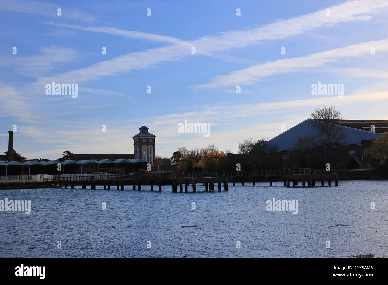 Gosport, Hampshire, England. 22 November 2024. Wooden platforms on the ...