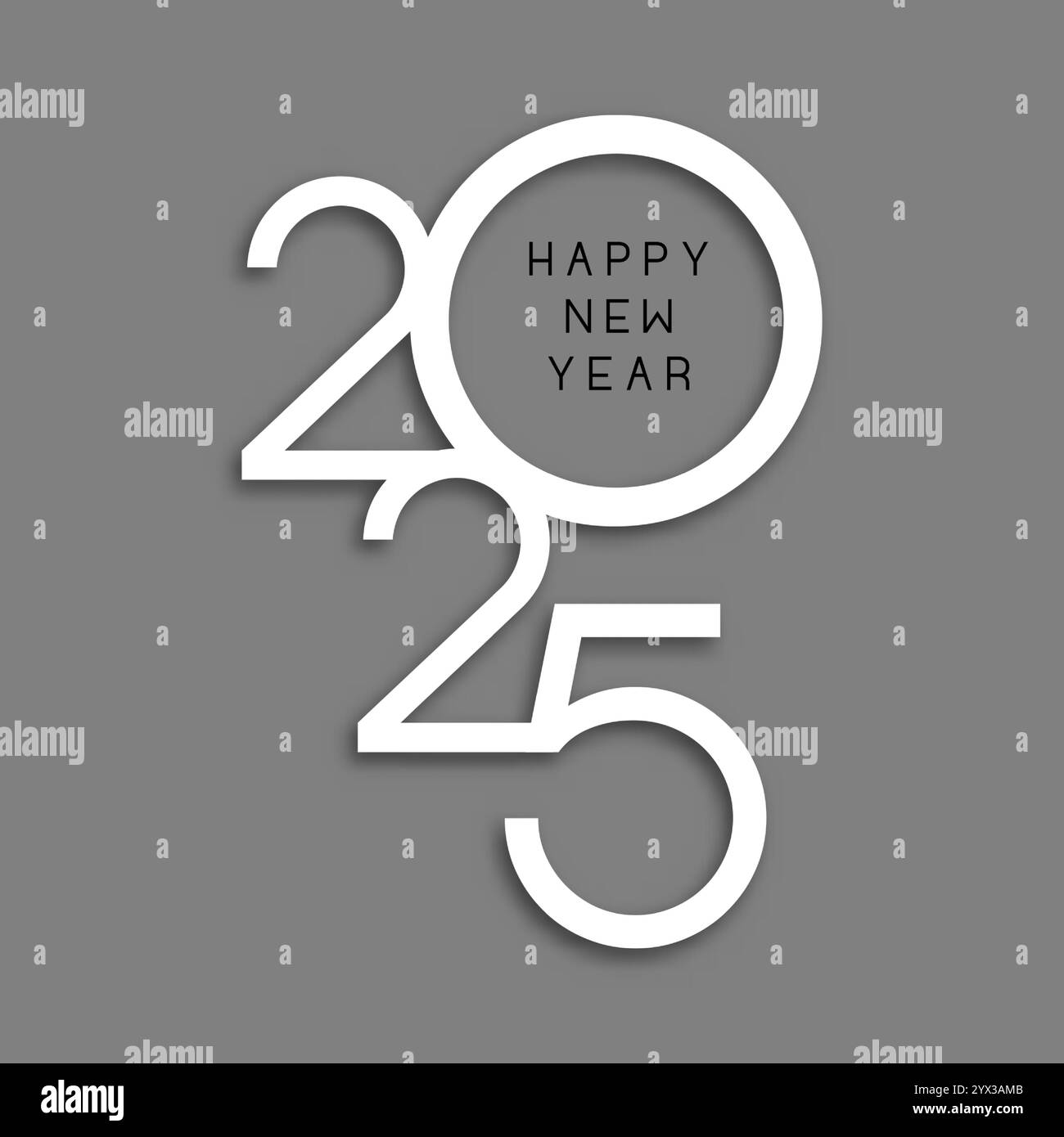 Minimal modern text design for Happy New Year background Stock Vector ...