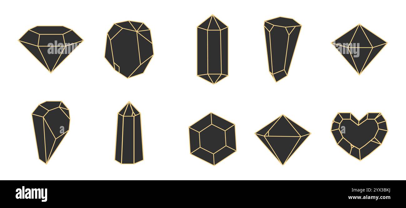 Rock crystal pentagon Stock Vector Images - Alamy