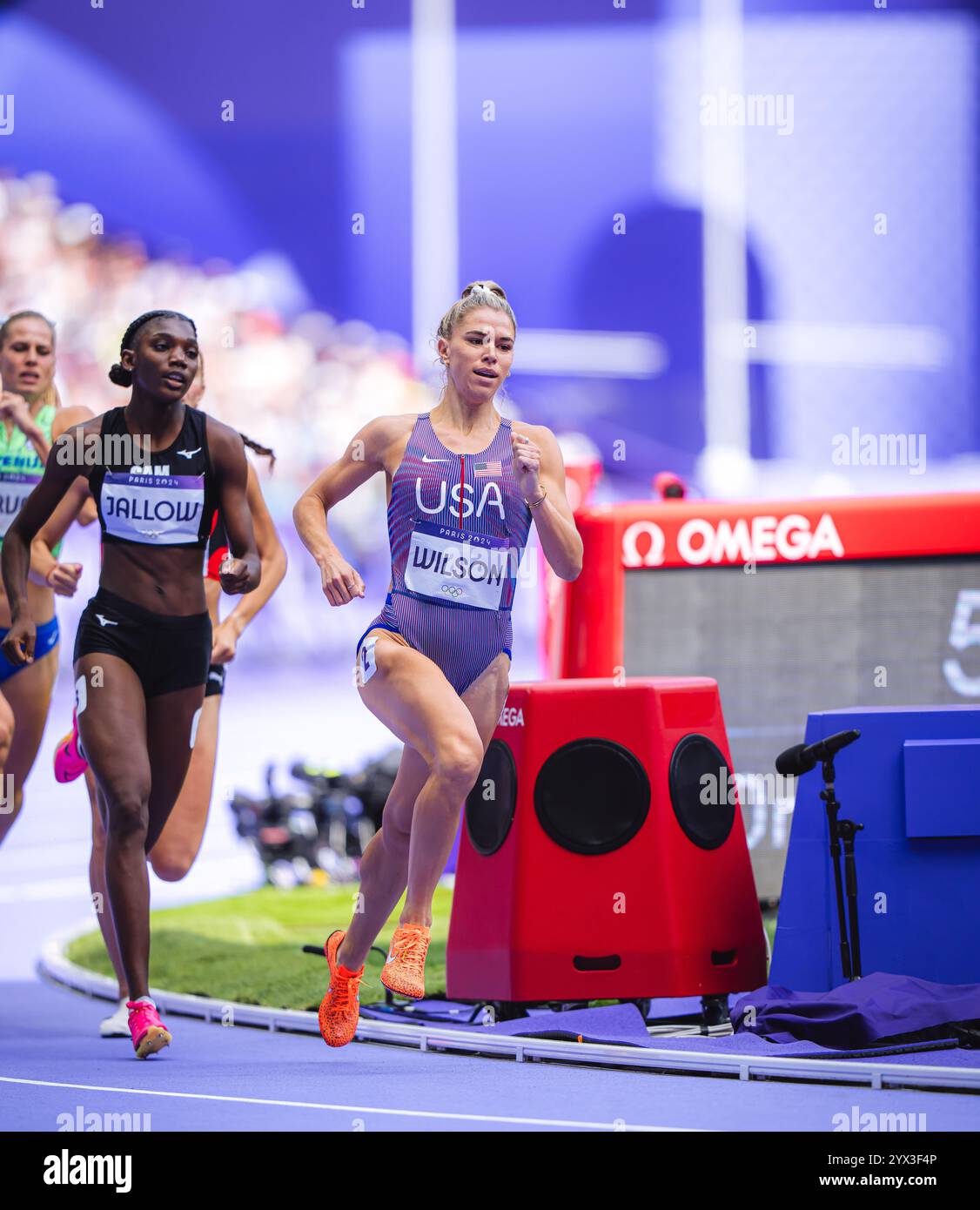 Allie Wilson participating in the 800 meters at the Paris 2024 Olympic ...