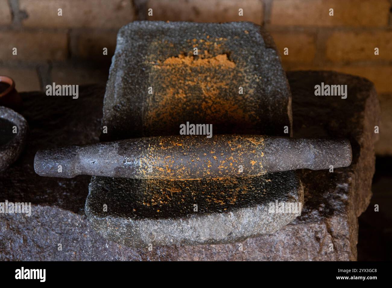Local chili seeds from Oaxaca. The seeds are roasted and grinded with a ...
