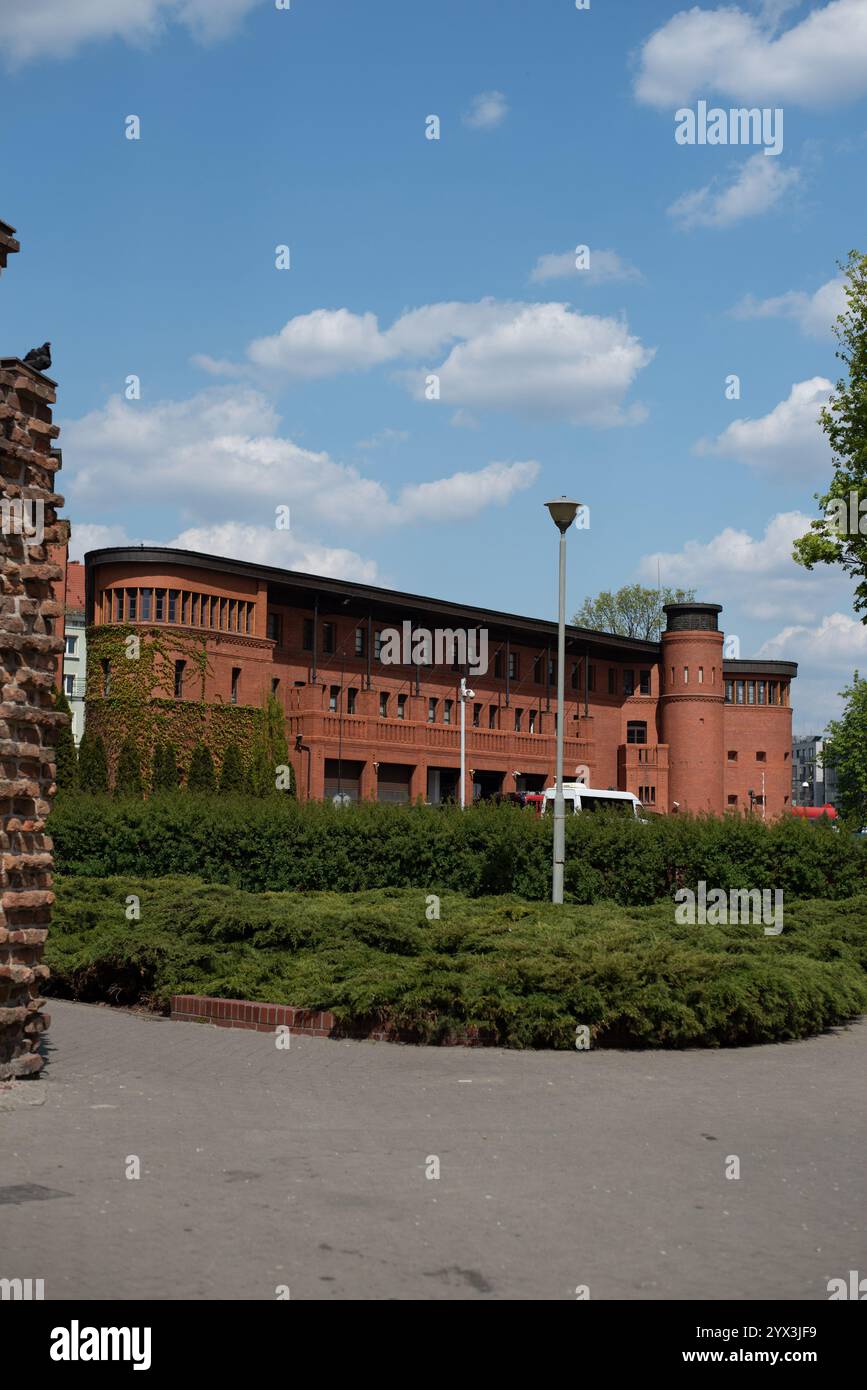 Fire station buildings near the old town ramparts in Poznań, Poland ...