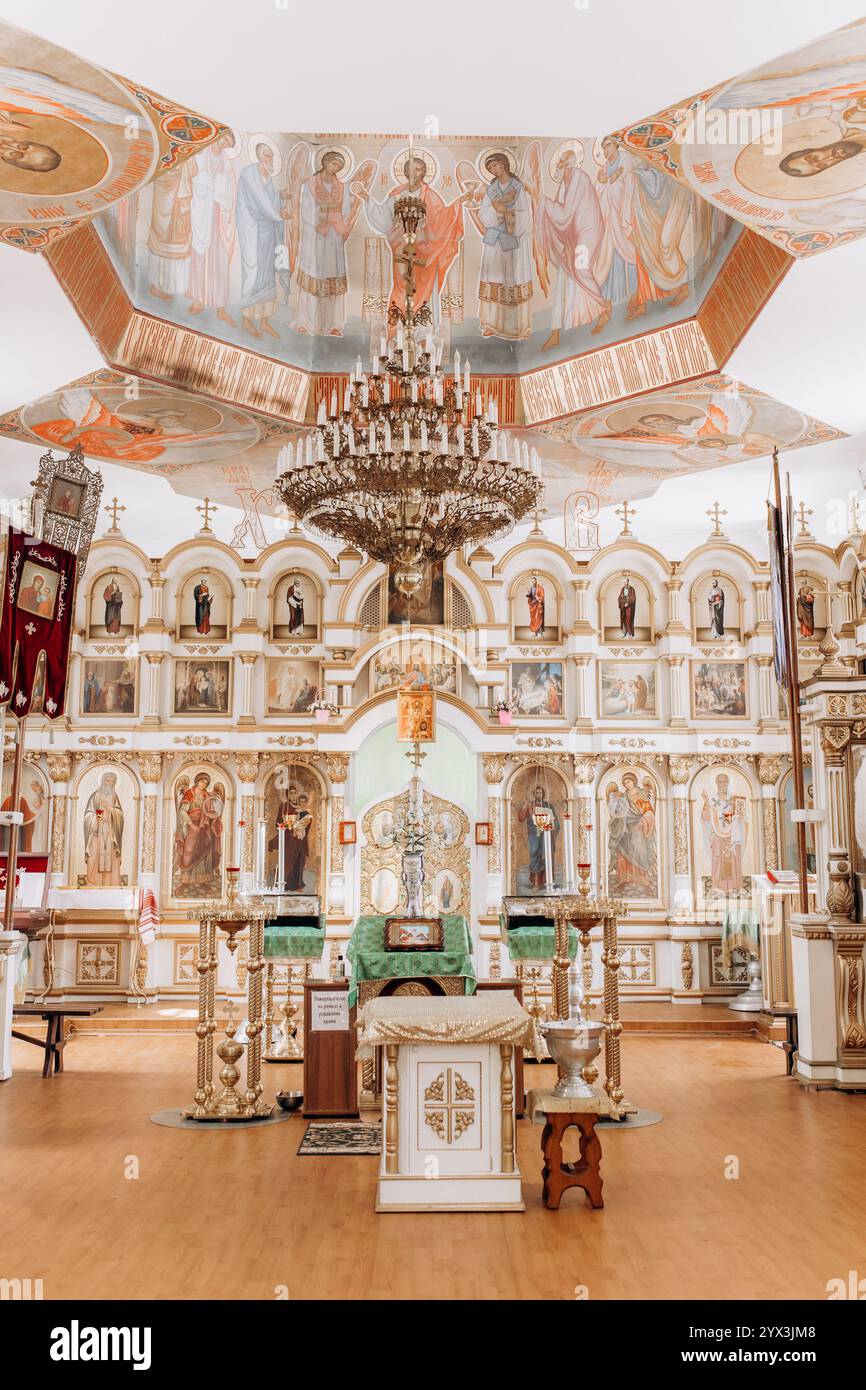 Christening background with baptism baby dress, and cross on pastel ...