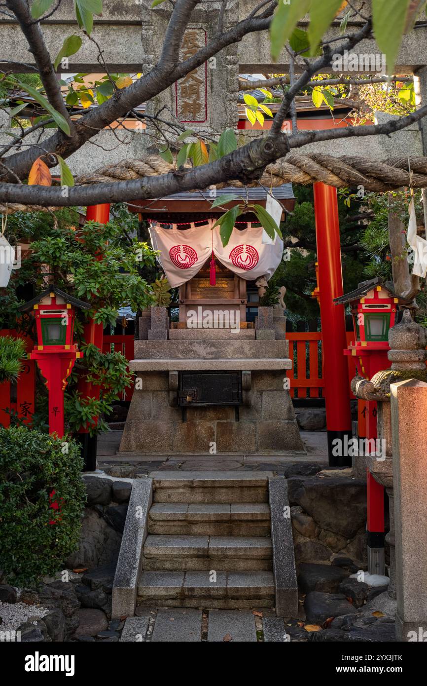 A hidden shrine is lit with afternoon light in Japan Stock Photo - Alamy