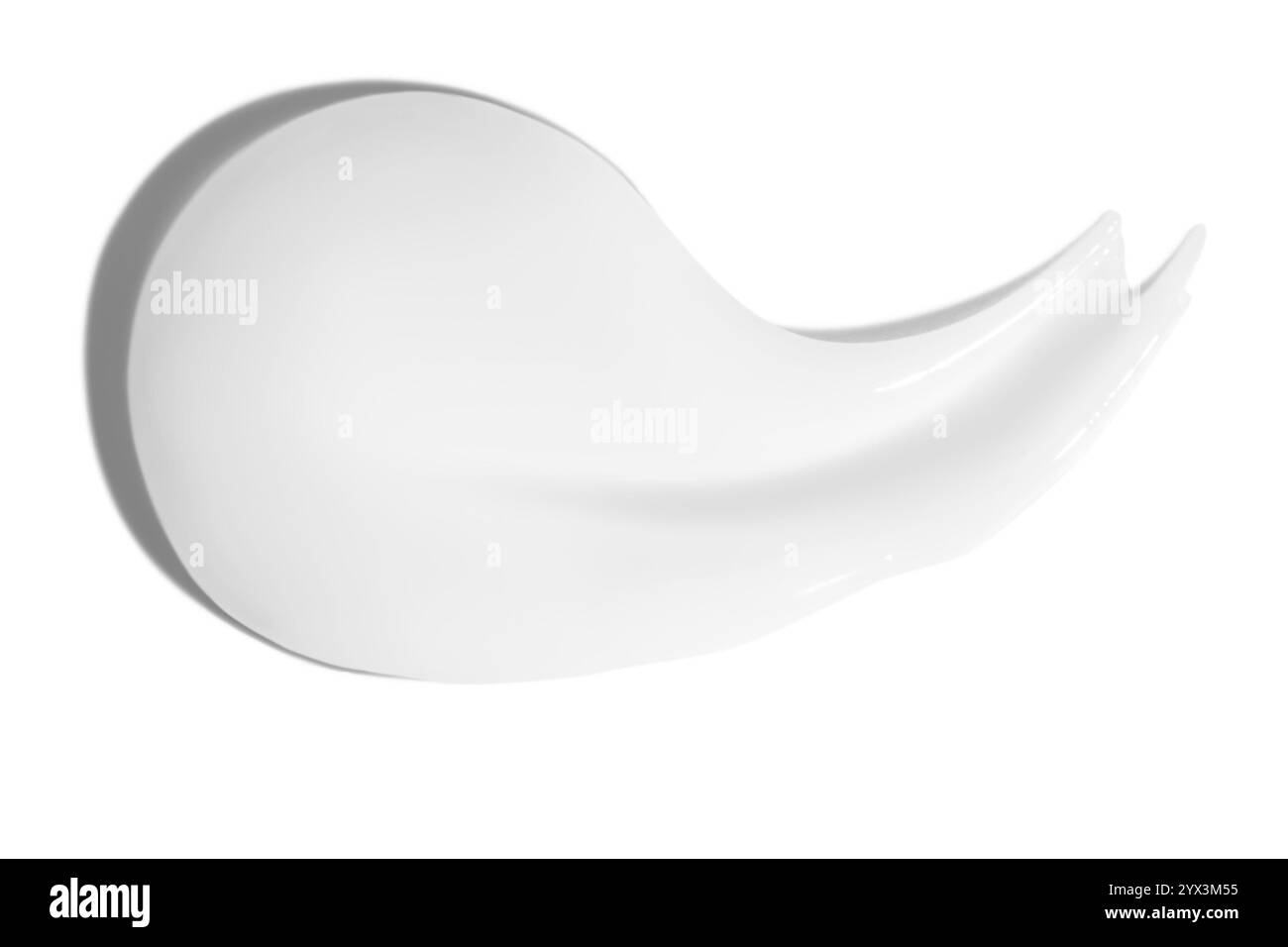 Soft smear of face cream on an empty background. Hydrating, beauty ...