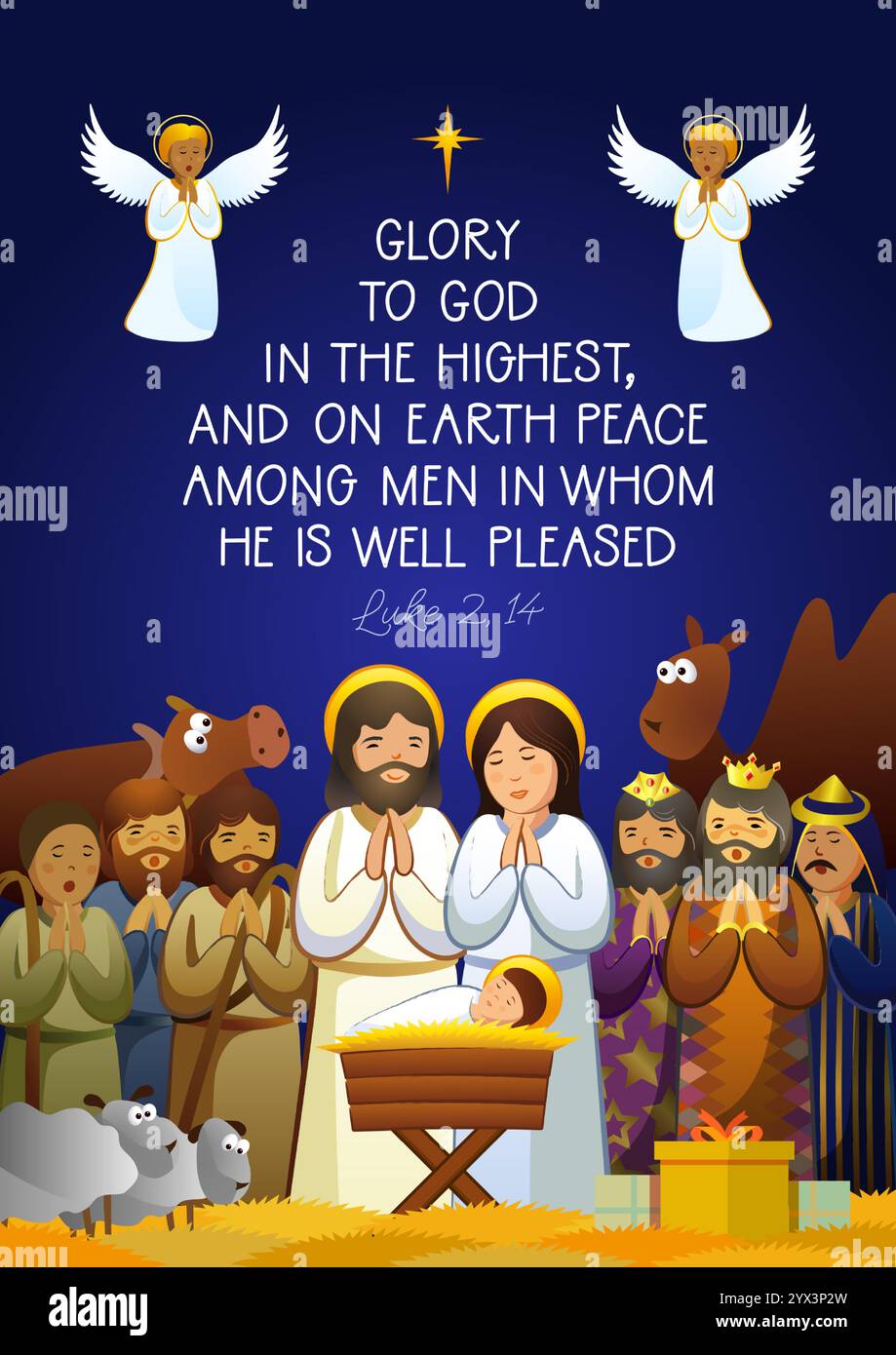 Church sermon advertisement, X mas poster, religious banner with ...