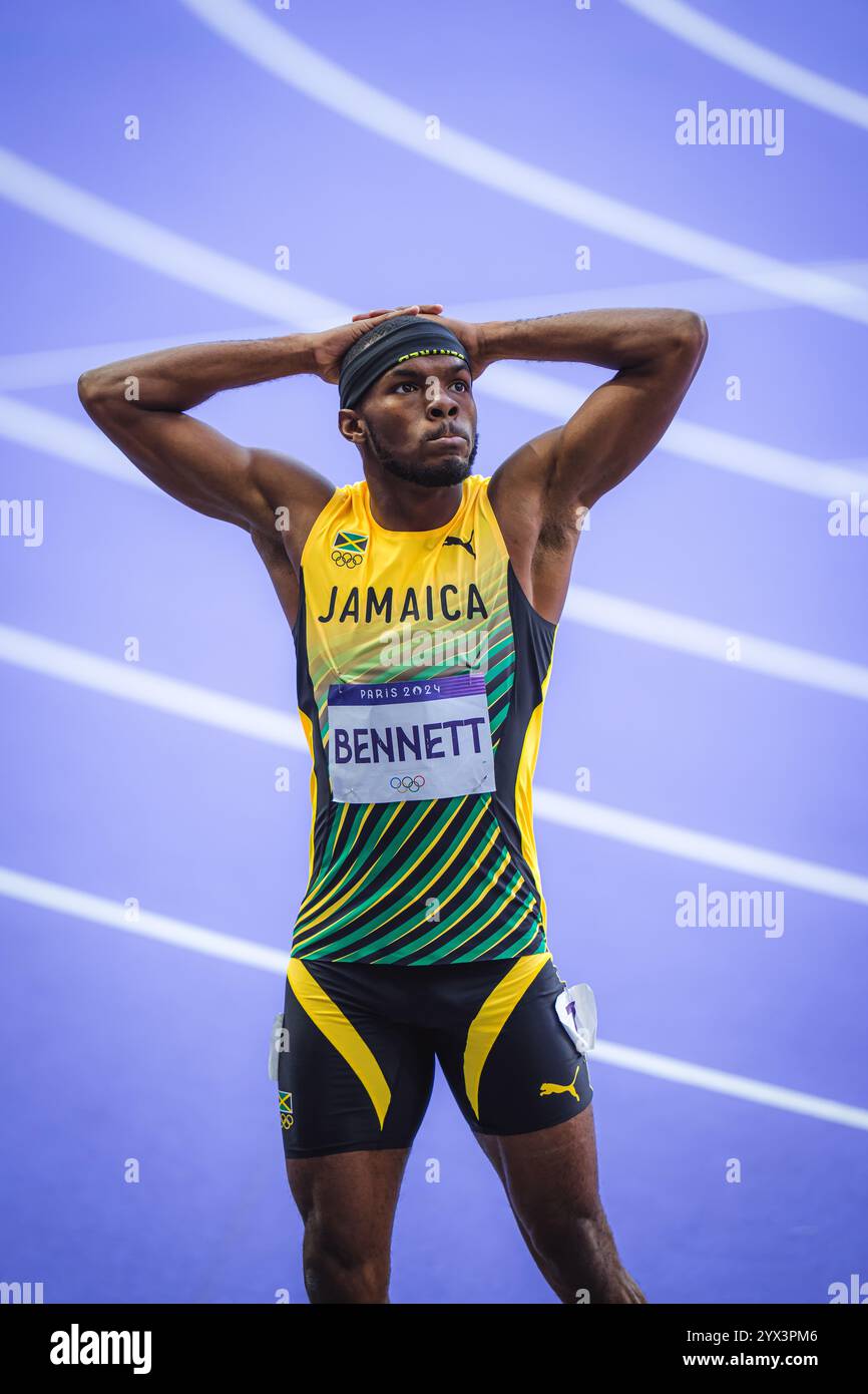 Orlando Bennett participating in the 110 meters hurdles at the Paris ...