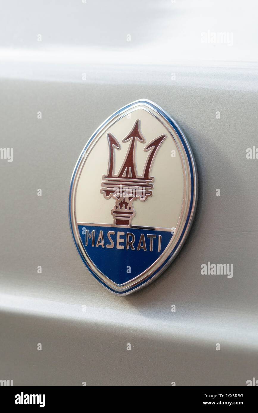Vintage Maserati Logo Brand Cars Stock Photo - Alamy