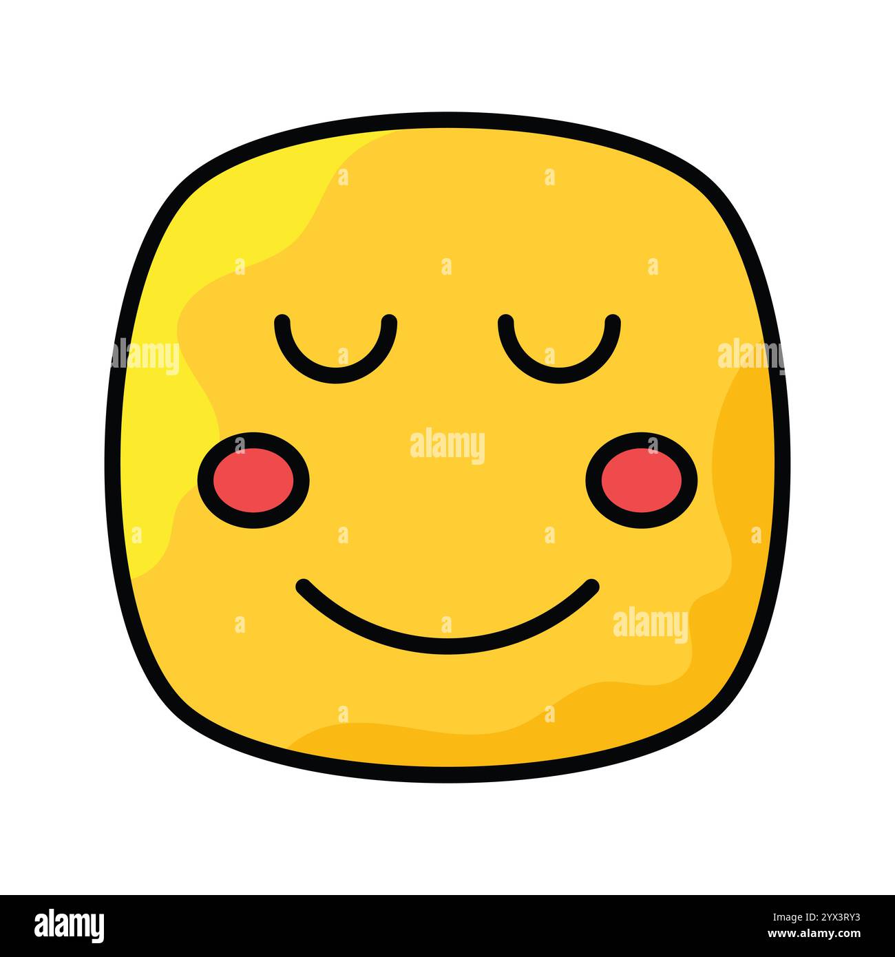 Calm face emoji icon, proud, cool expressions vector design Stock ...