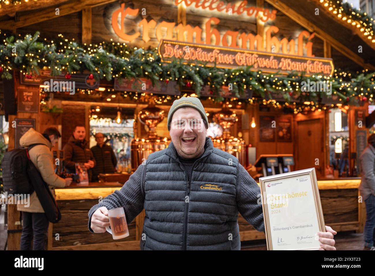 Sebastian Willenborg in front of Willenborgs Crambambuli. The most beautiful stall owned by the ...