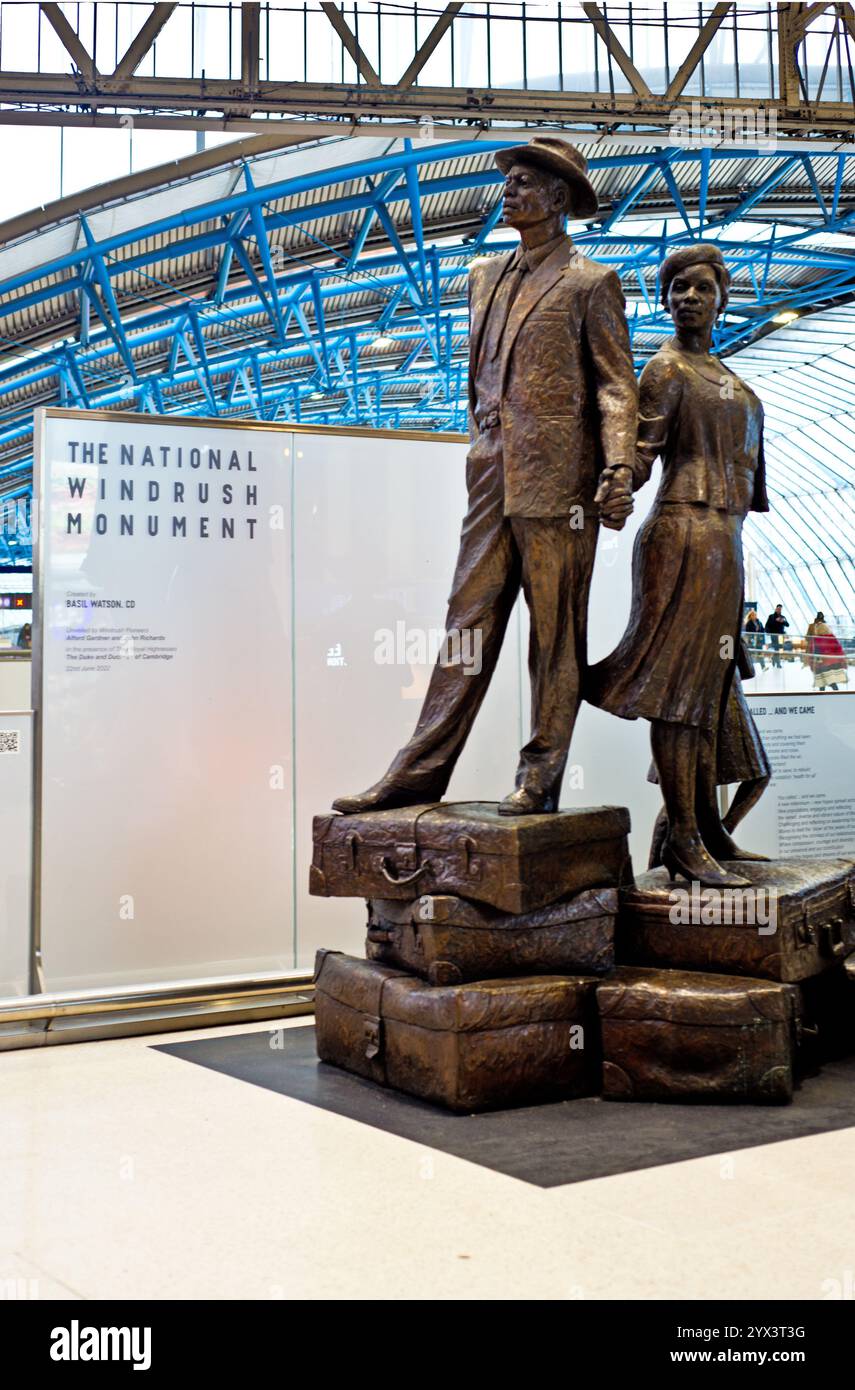 The National Windrush Monuement, Waterloo Station, London, England ...