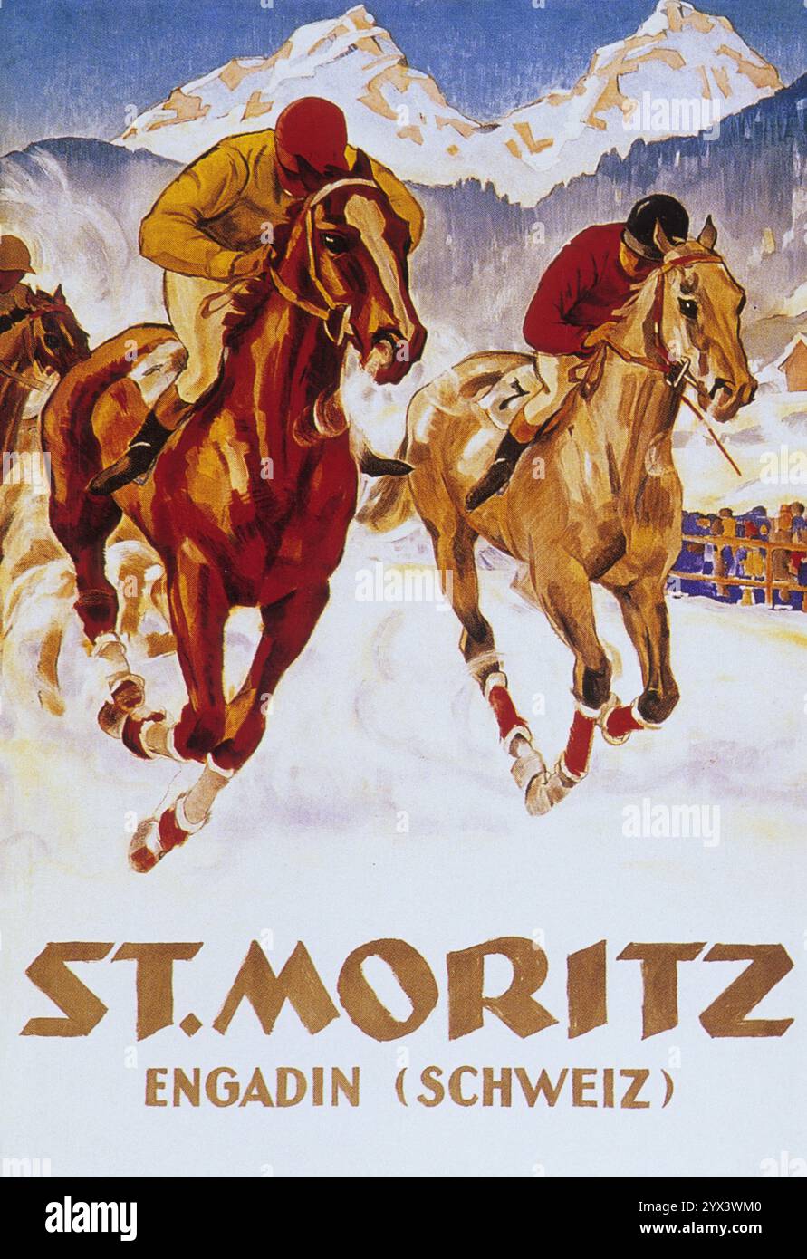 SWITZERLAND, CANTON OF GRAUBUNDEN, OBER ENGADIN AREA, SAINT MORITZ SKI ...